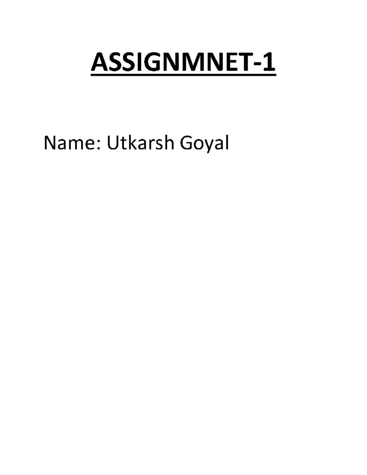 Network DA Answers - ASSIGNMNET- DCCN Name: Utkarsh Goyal Reg: 19BIT Faculty: Dinakaran ...