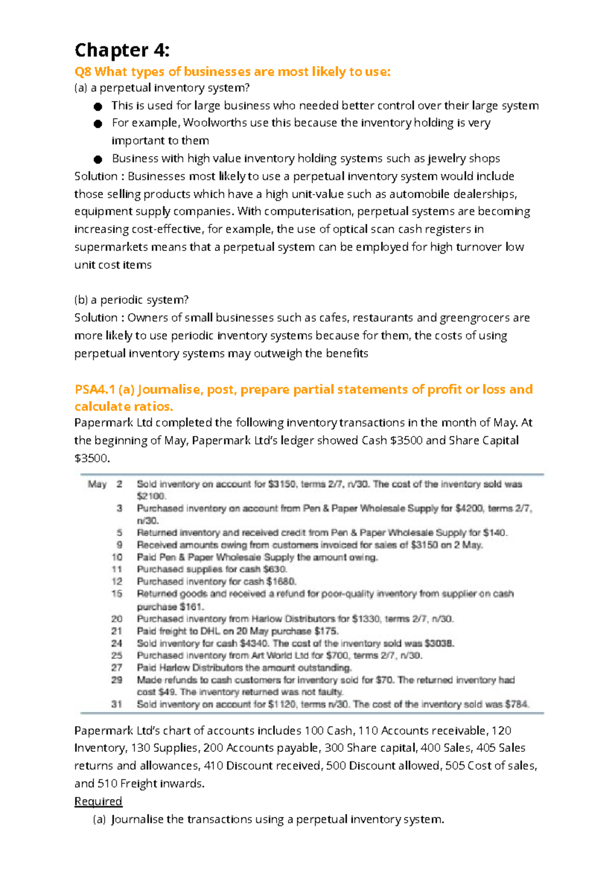 Tutorial #5 - Solution to Week 5 - Chapter 4: Q8 What types of businesses are most likely to use ...
