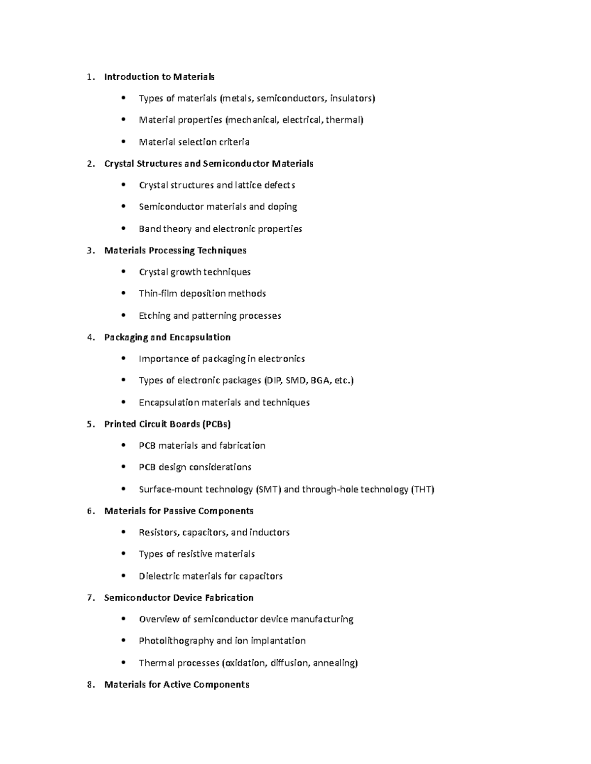 Introduction to Materials - 1. Introduction to Materials Types of ...