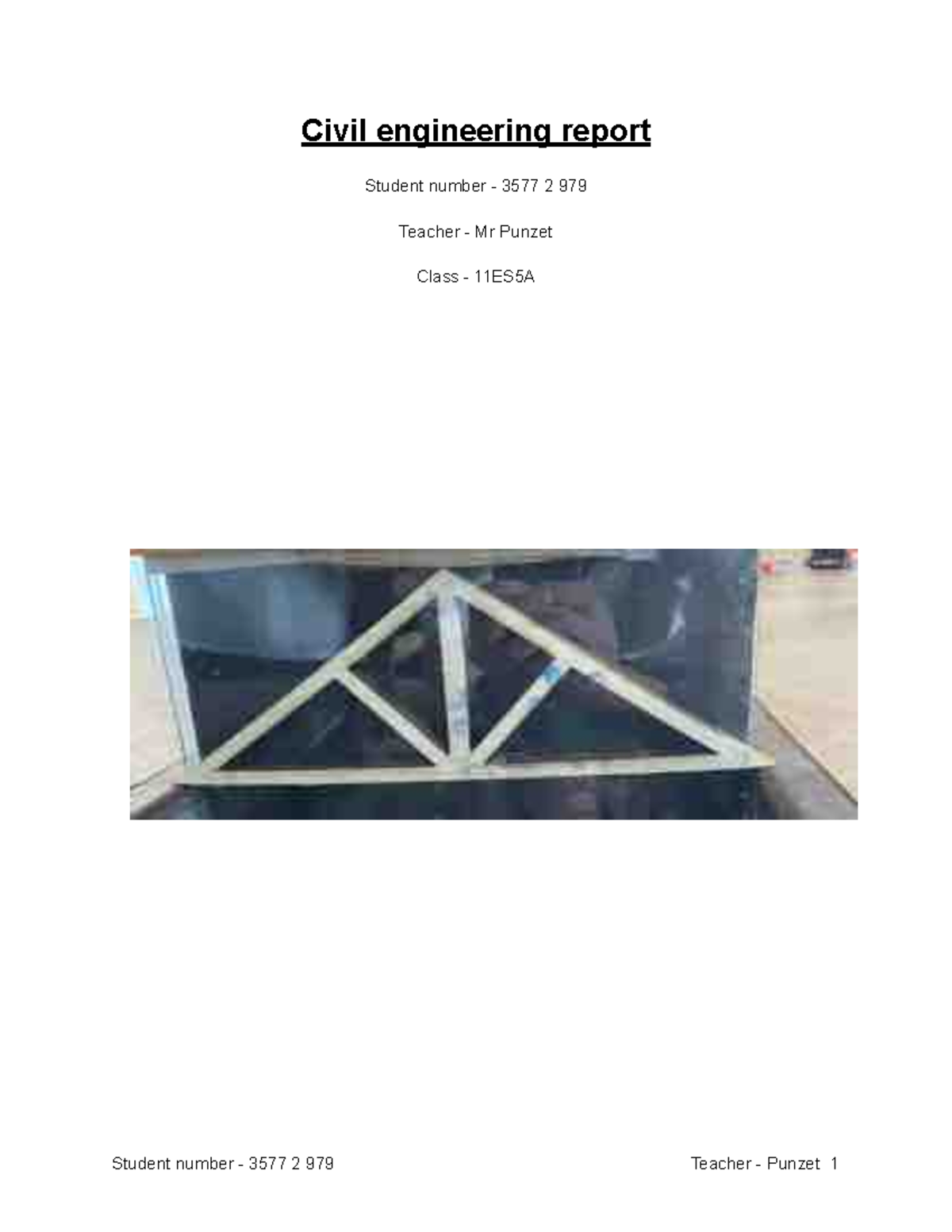 Civil engineering report - truss analysis - Civil engineering report ...