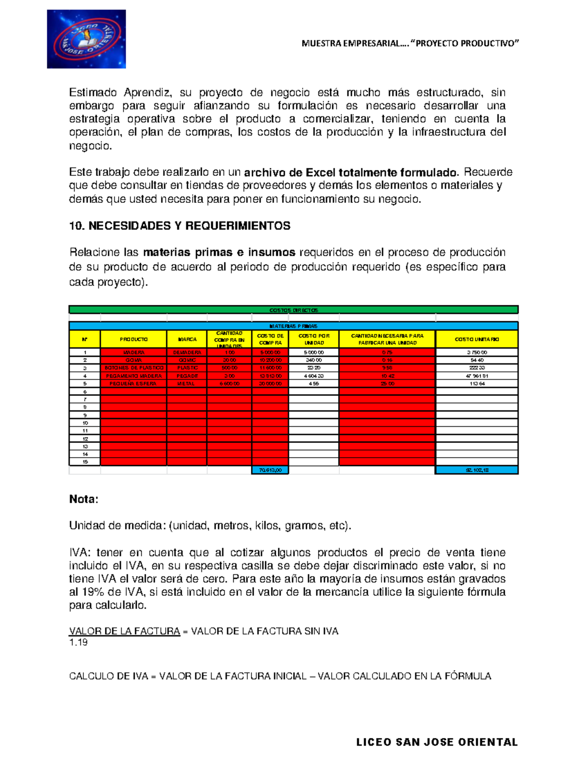 GUIA 6. Aspectos Operativos Y Financieros-1 - Estimado Aprendiz, su ...