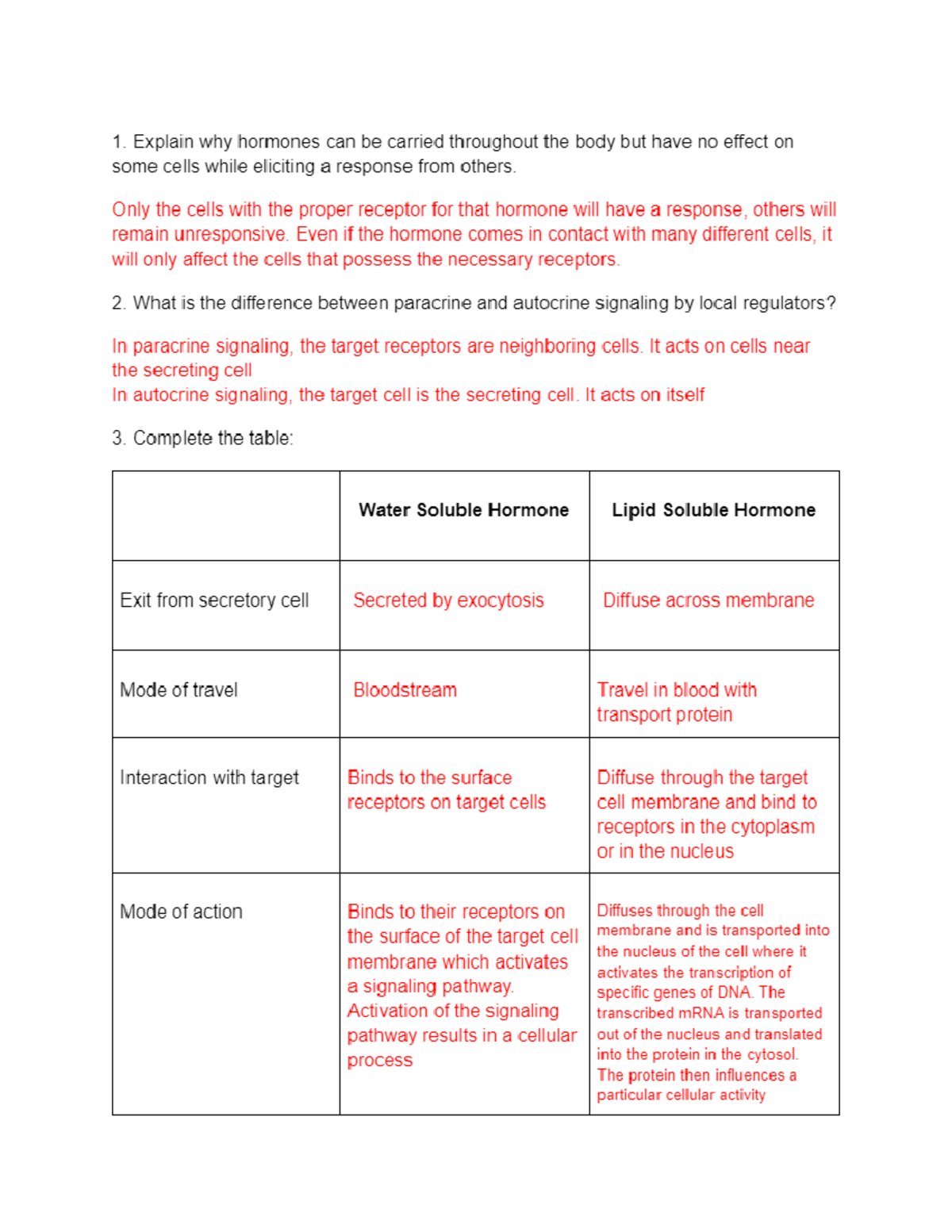 General Biology II Chapter 45 Endocrine System Homework Part 1 - BIO ...