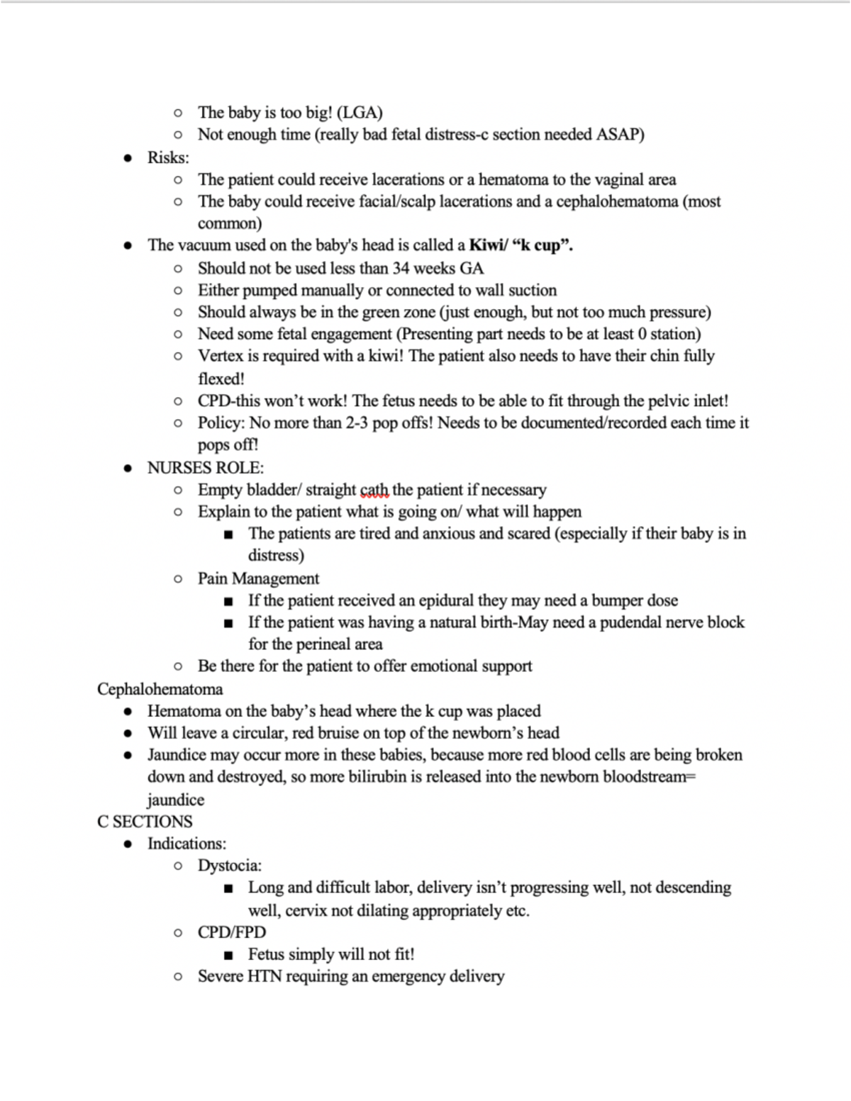 Intrapartum complications notes page 7 - NURS 326 - Studocu