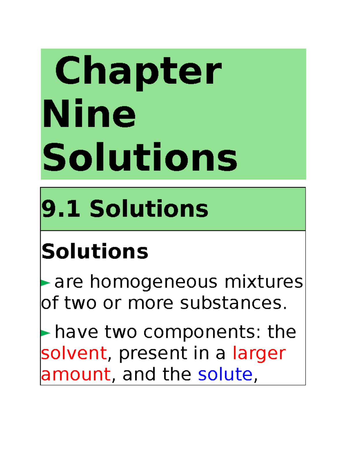 Chem 120A Chapter Nine Solutions - Chapter Nine Solutions 9 Solutions ...