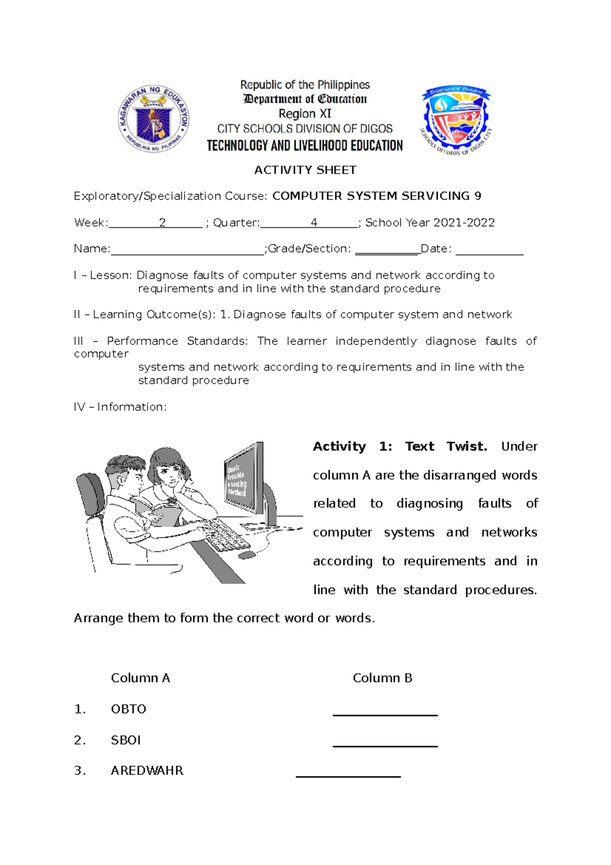 CSS 9 - 4th Quarter for Technology Education Students - education - USM ...