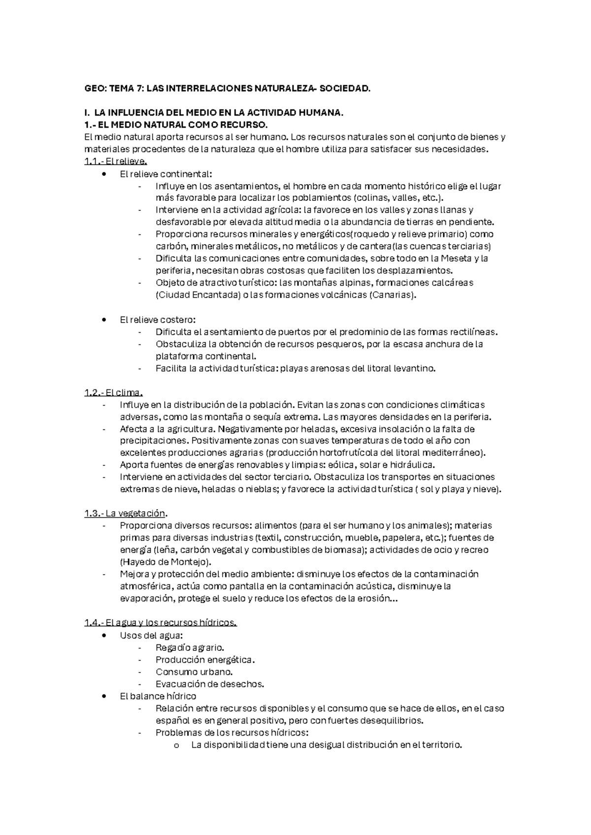 TEMA 7 GEO- Interrelaciones Naturaleza Sociedad[ 1738] - GEO: TEMA 7 ...
