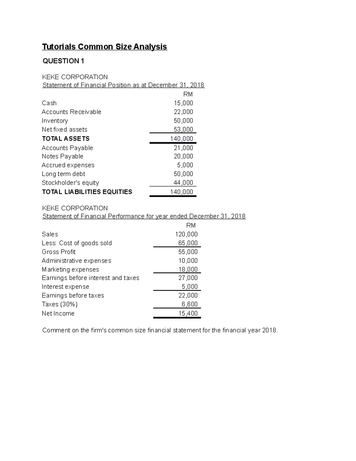 Tutorials Common Size Analysis 123456789 - Tutorials Common Size ...