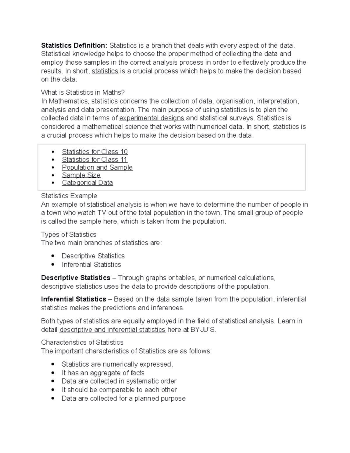 Statistics Definition - Statistical knowledge helps to choose the ...