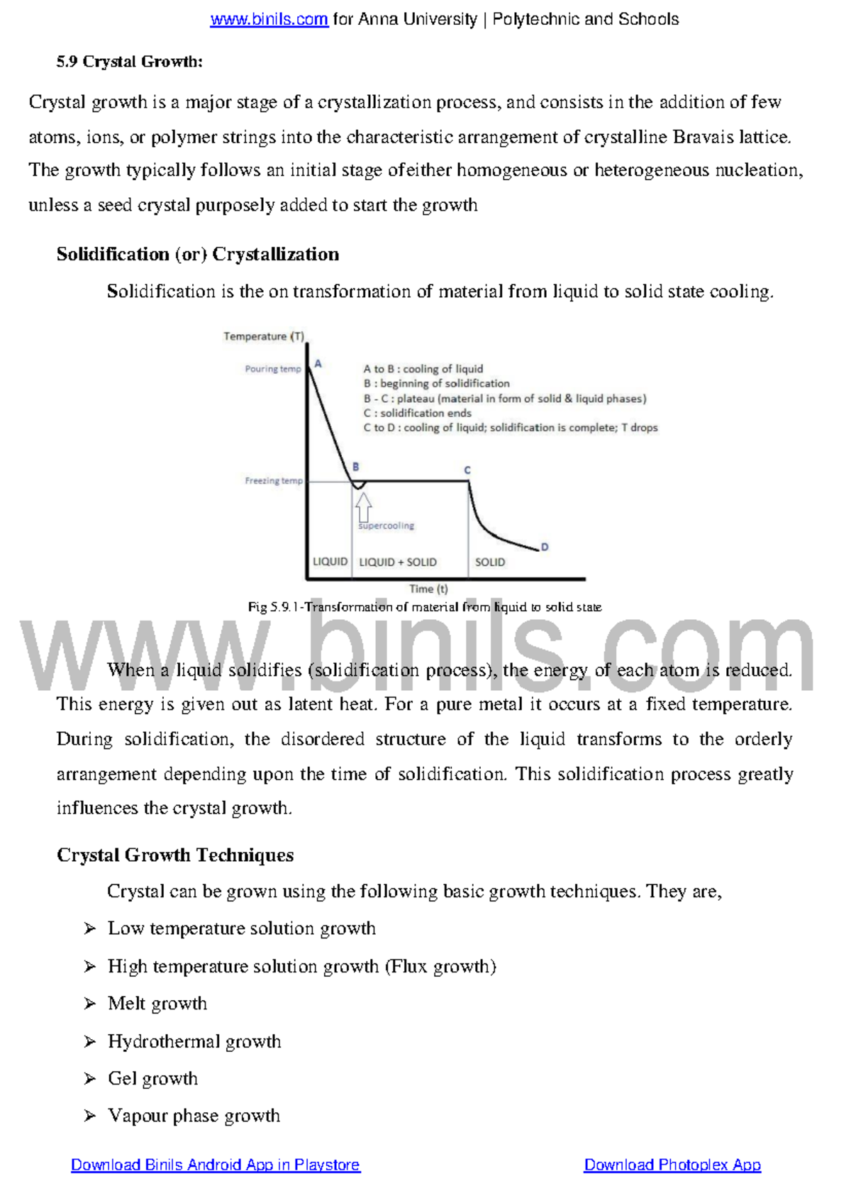 CY8151 unit 1 crystal growth - 5 Crystal Growth: Crystal growth is a major stage of a - Studocu