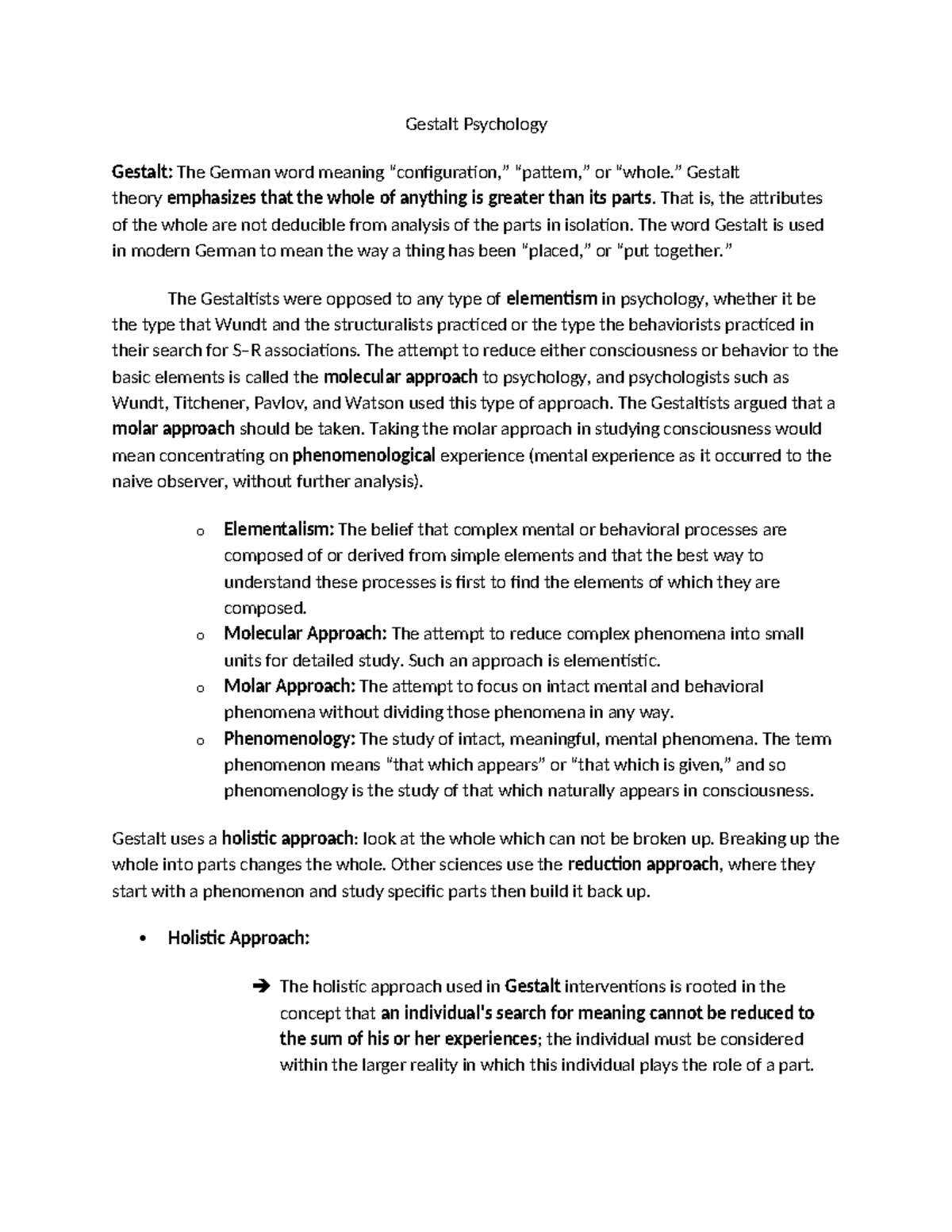 Gestalt Psychology - Gestalt Psychology Gestalt: The German word ...