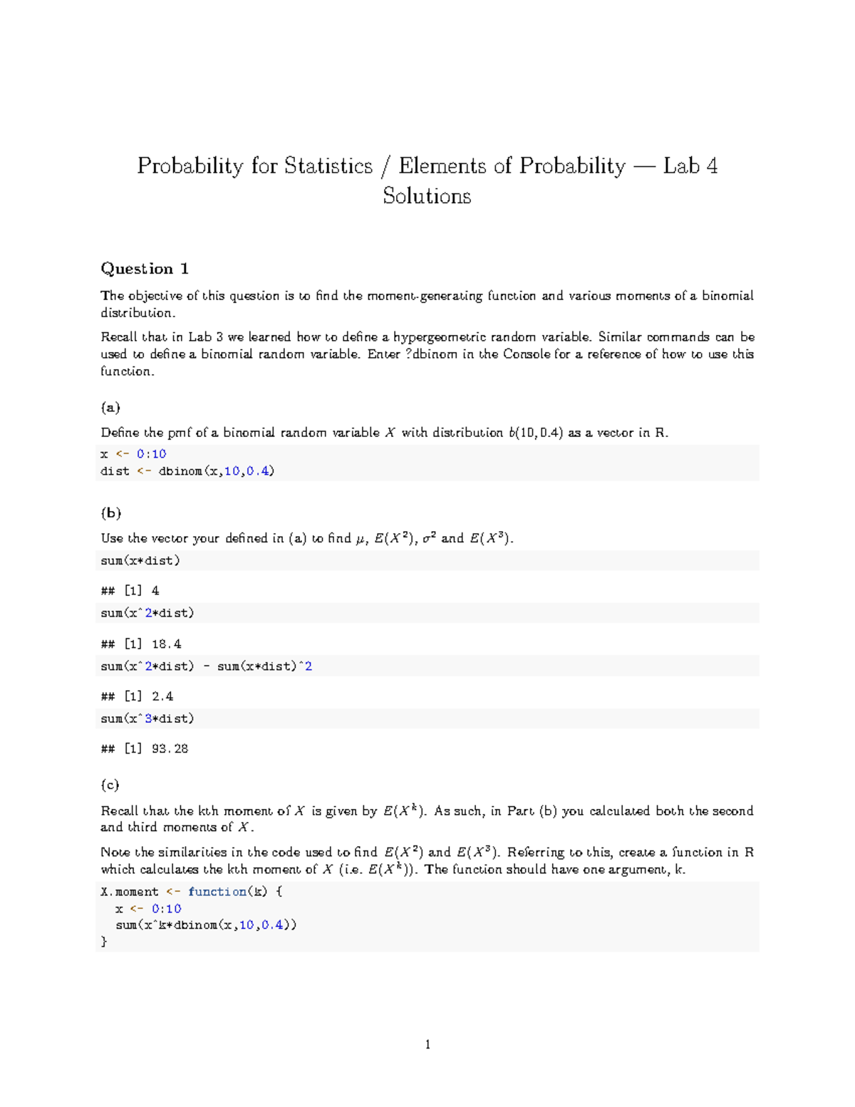 Lab 4 Solutions 2023 - Probability for Statistics / Elements of Probability — Lab 4 Solutions ...