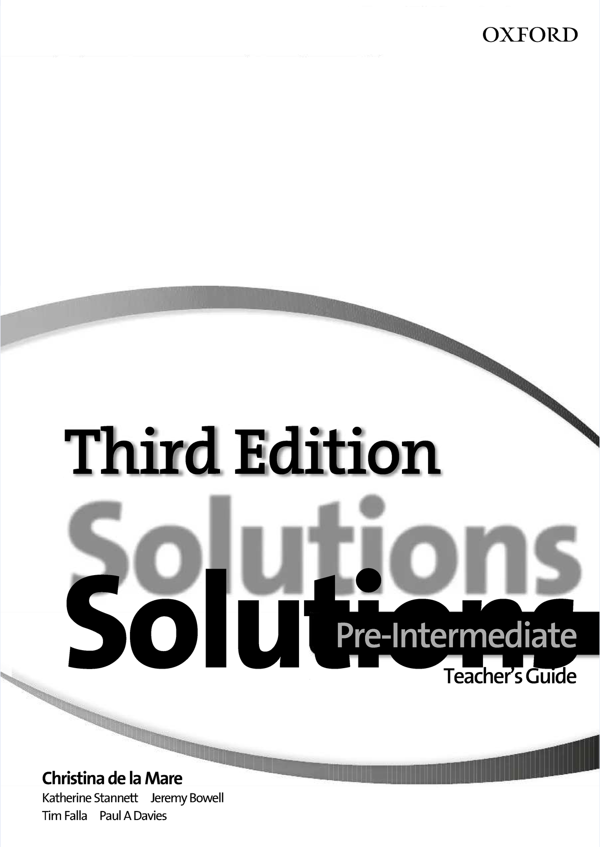 Pdf solutions pre intermediate 3rd teacher book - SolutionsSolutions Christina de la ...