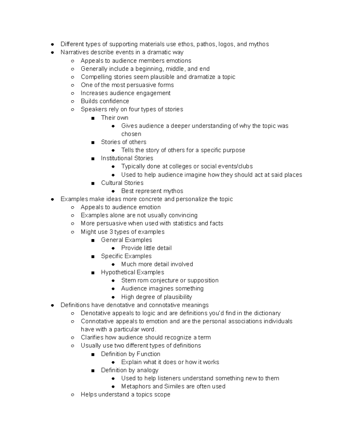 Chapter 7 Notes - Josh Grubes - Different types of supporting materials ...