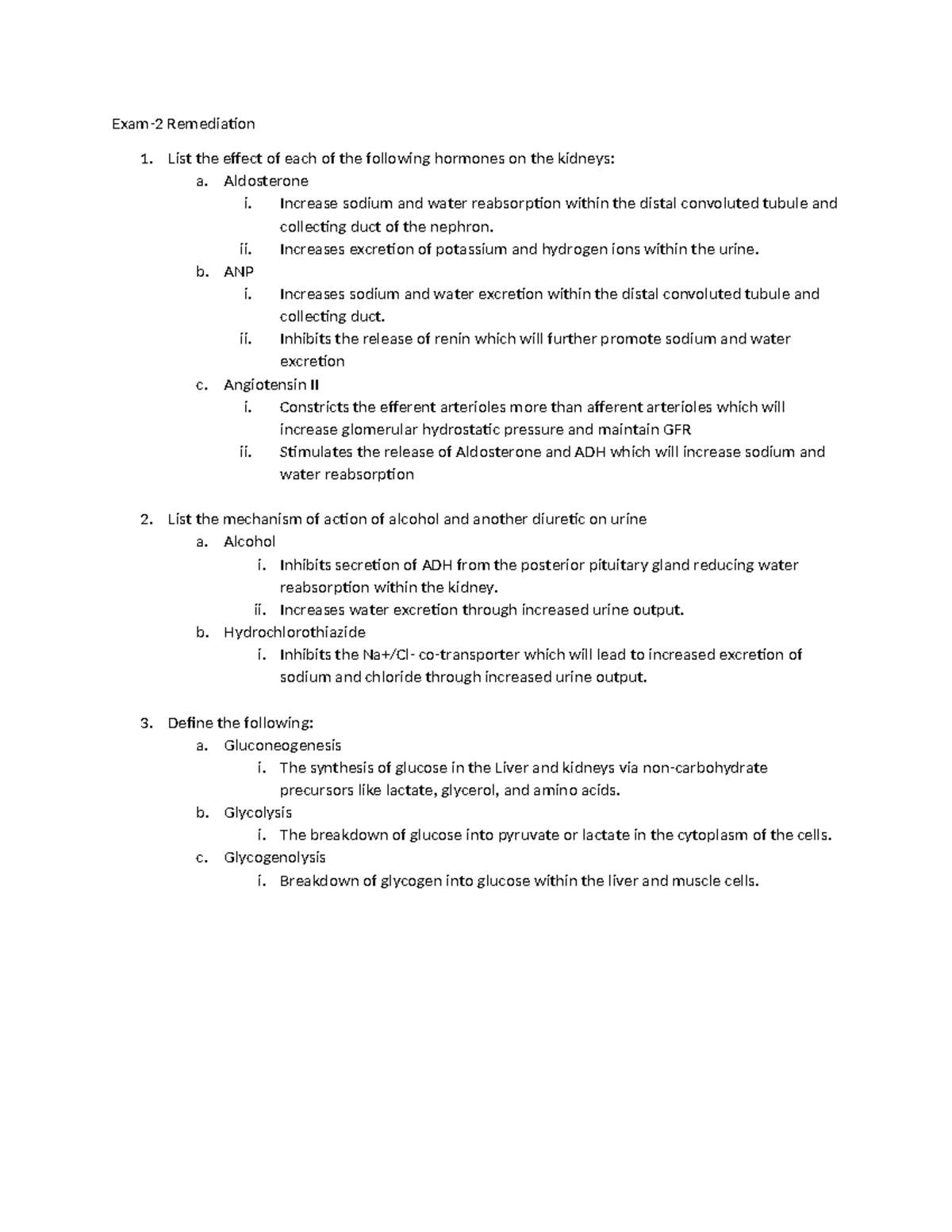 Chamberlain University BIOS 256 Exam 2 remediation Assignment ...
