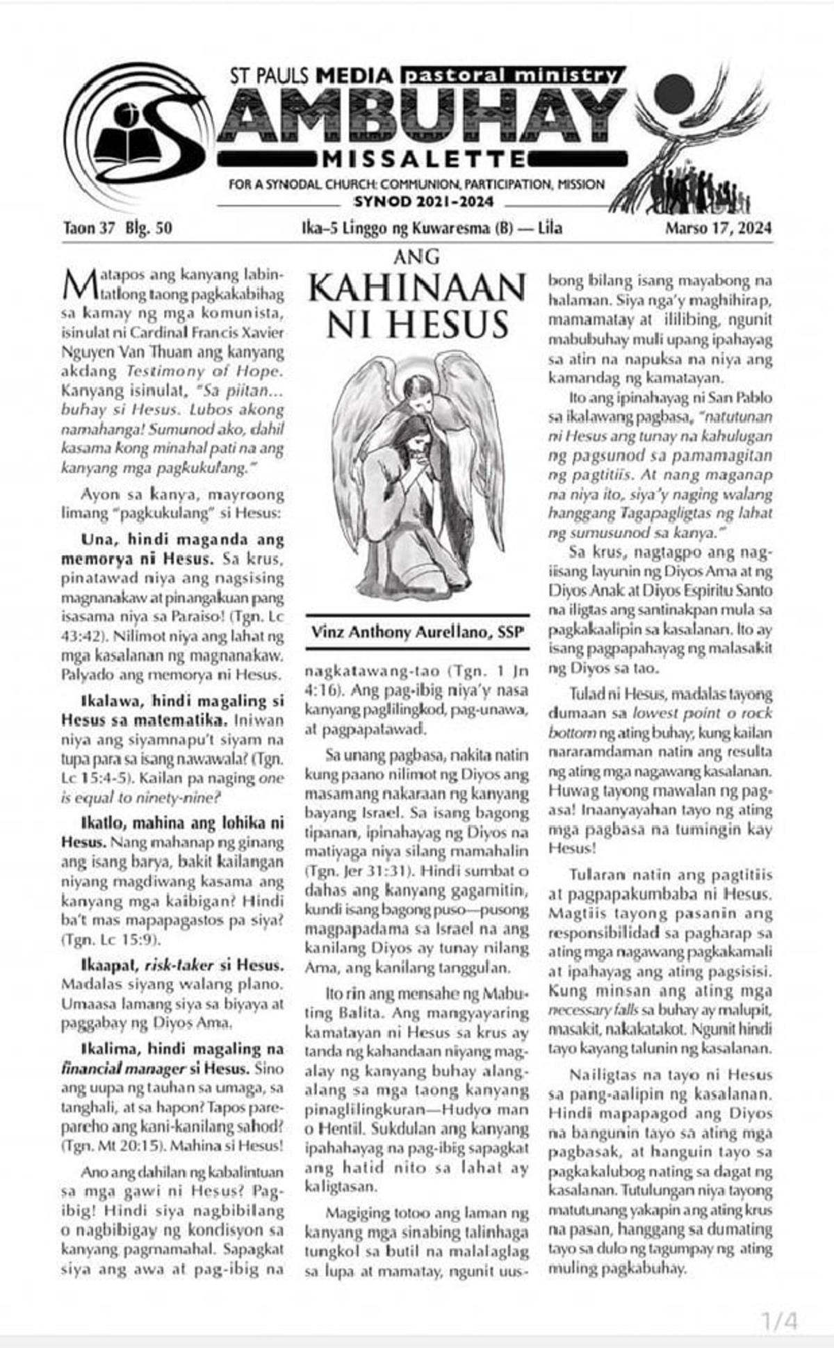 Sambuhay Tagalog March 17, 2024 - Ecclessistical Theology - Studocu