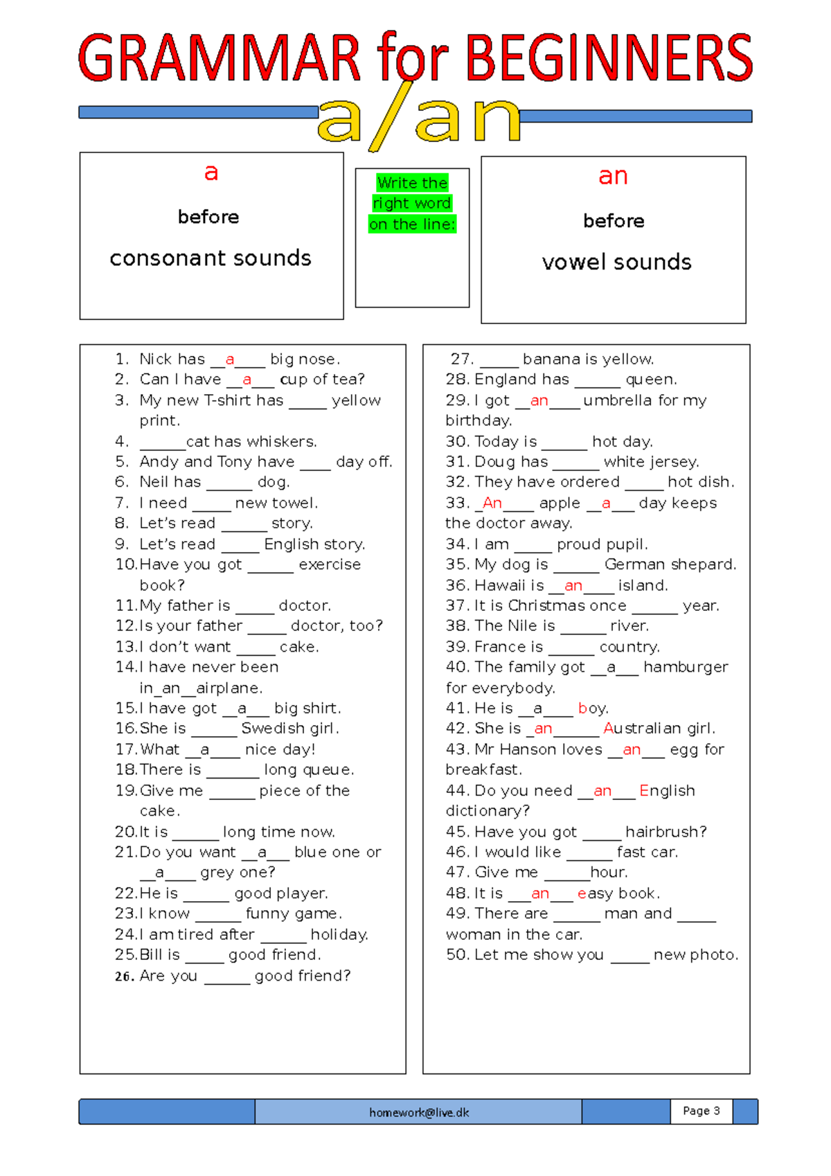 Grammar-for-beginners-a-or-an-fun-activities-games-grammar-drills ...
