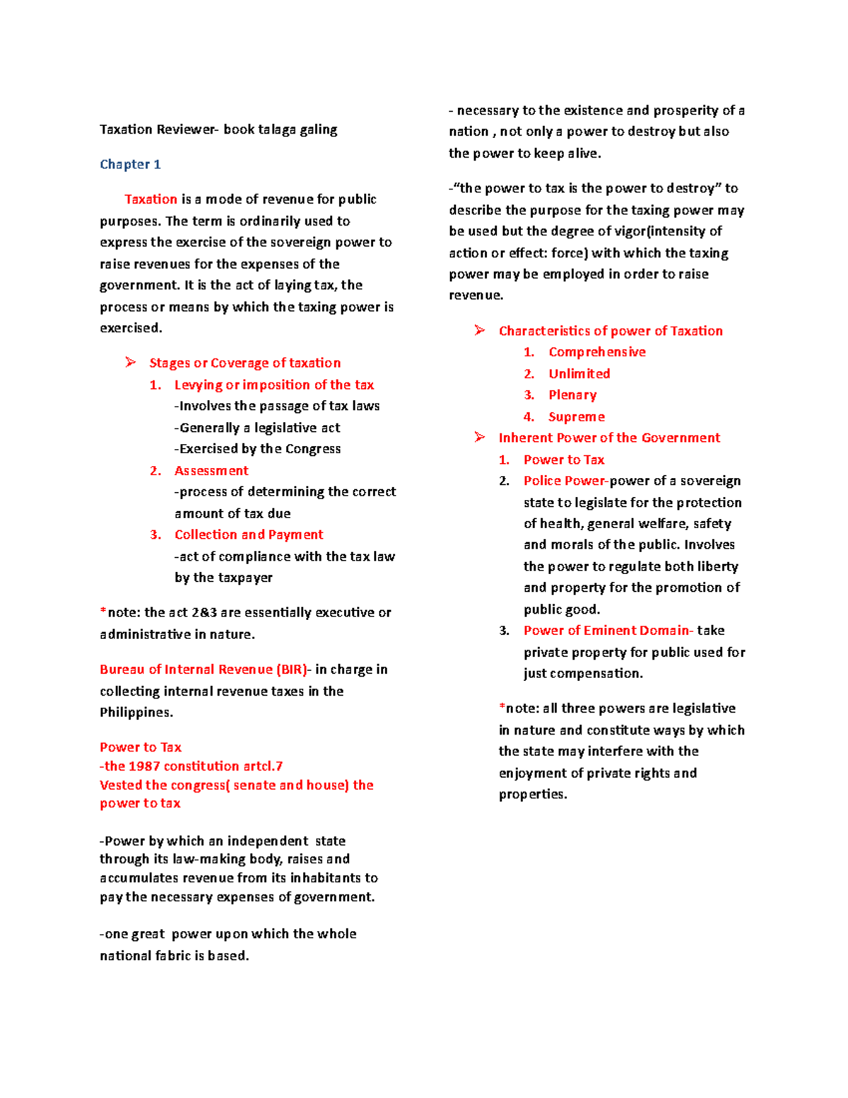 Tax reviewer - it's my outline in taxation - Taxation Reviewer- book ...