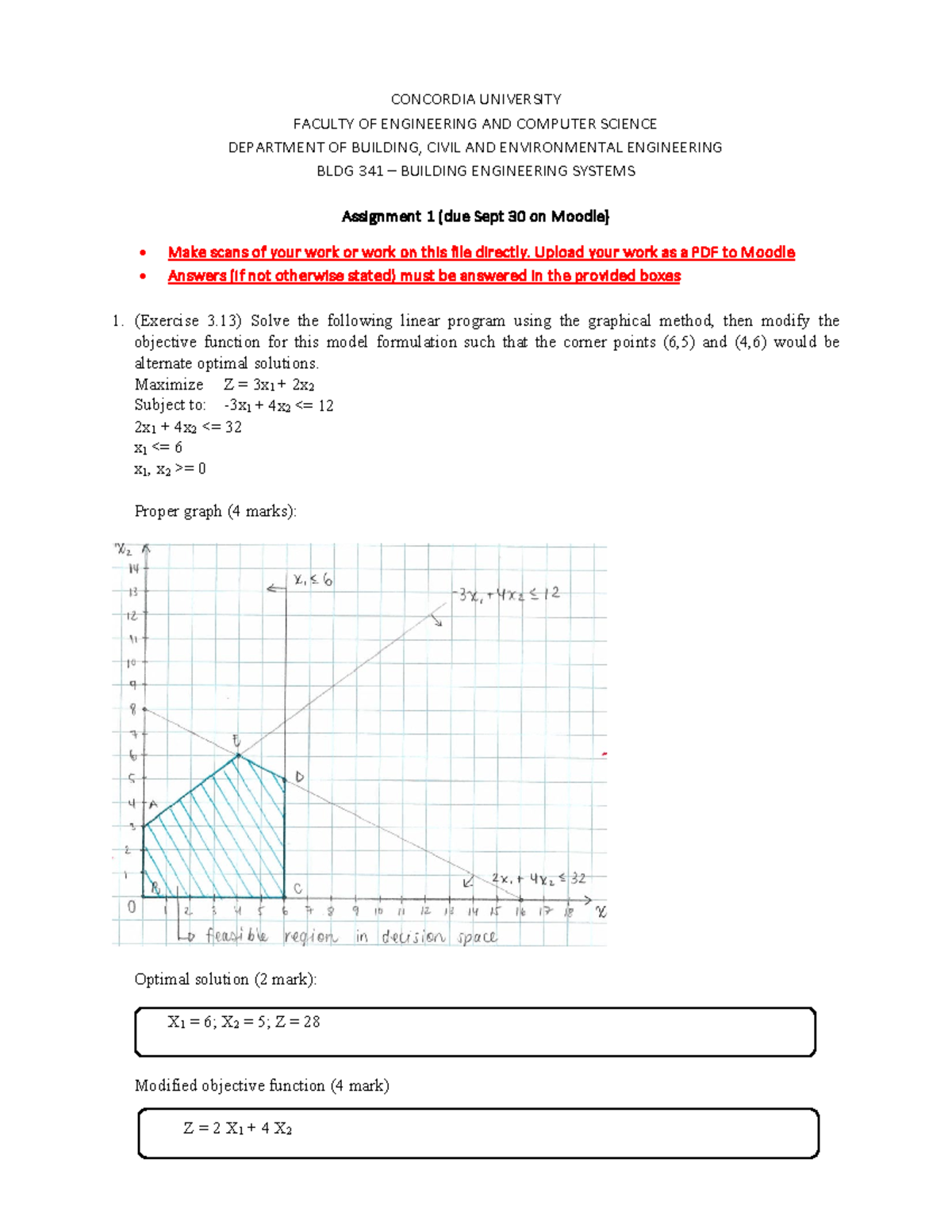 Assignment 1 solutions - CONCORDIA UNIVERSITY FACULTY OF ENGINEERING AND COMPUTER SCIENCE ...