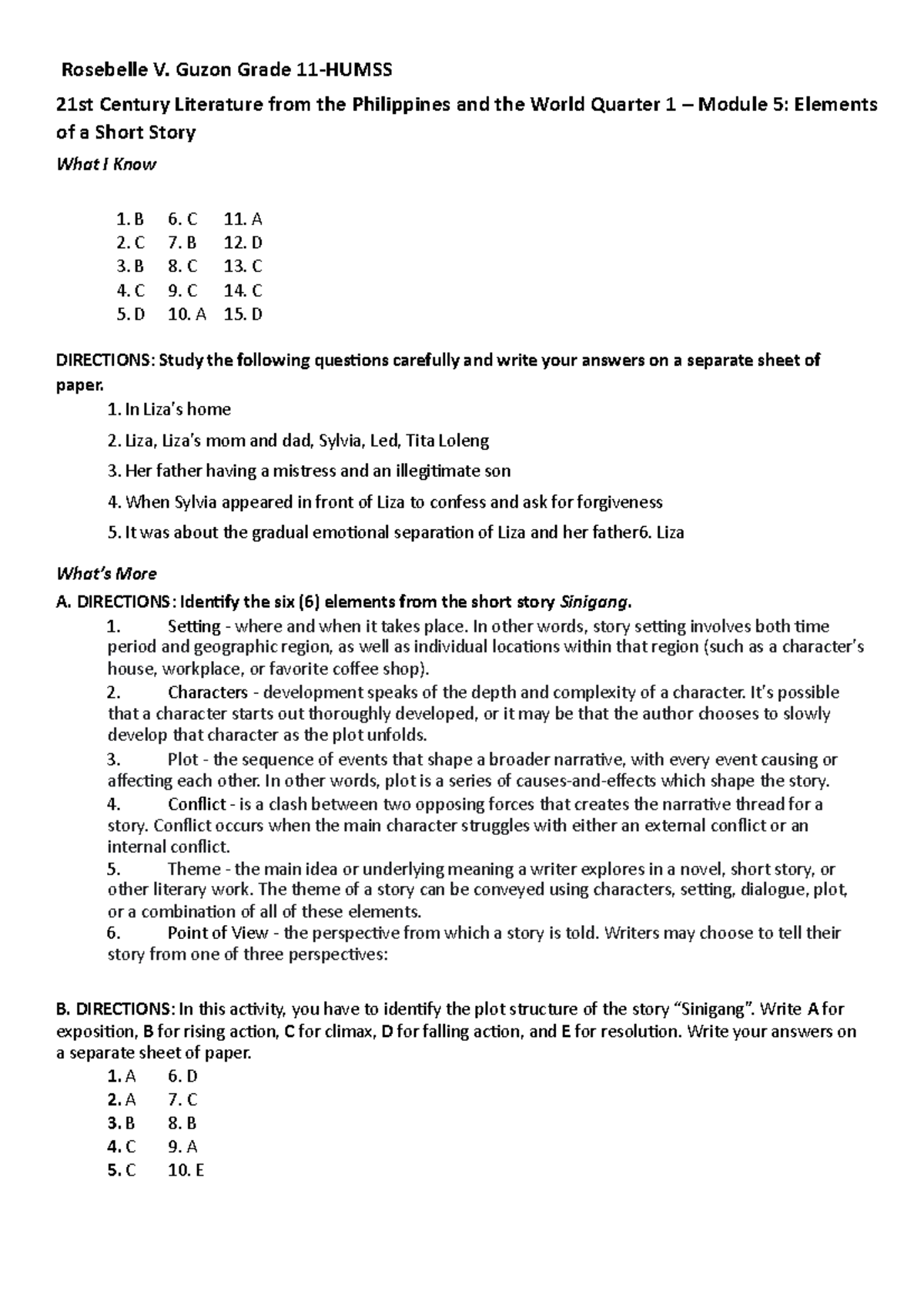 21st Q1-M5 - 21st century - Rosebelle V. Guzon Grade 11-HUMSS 21st ...