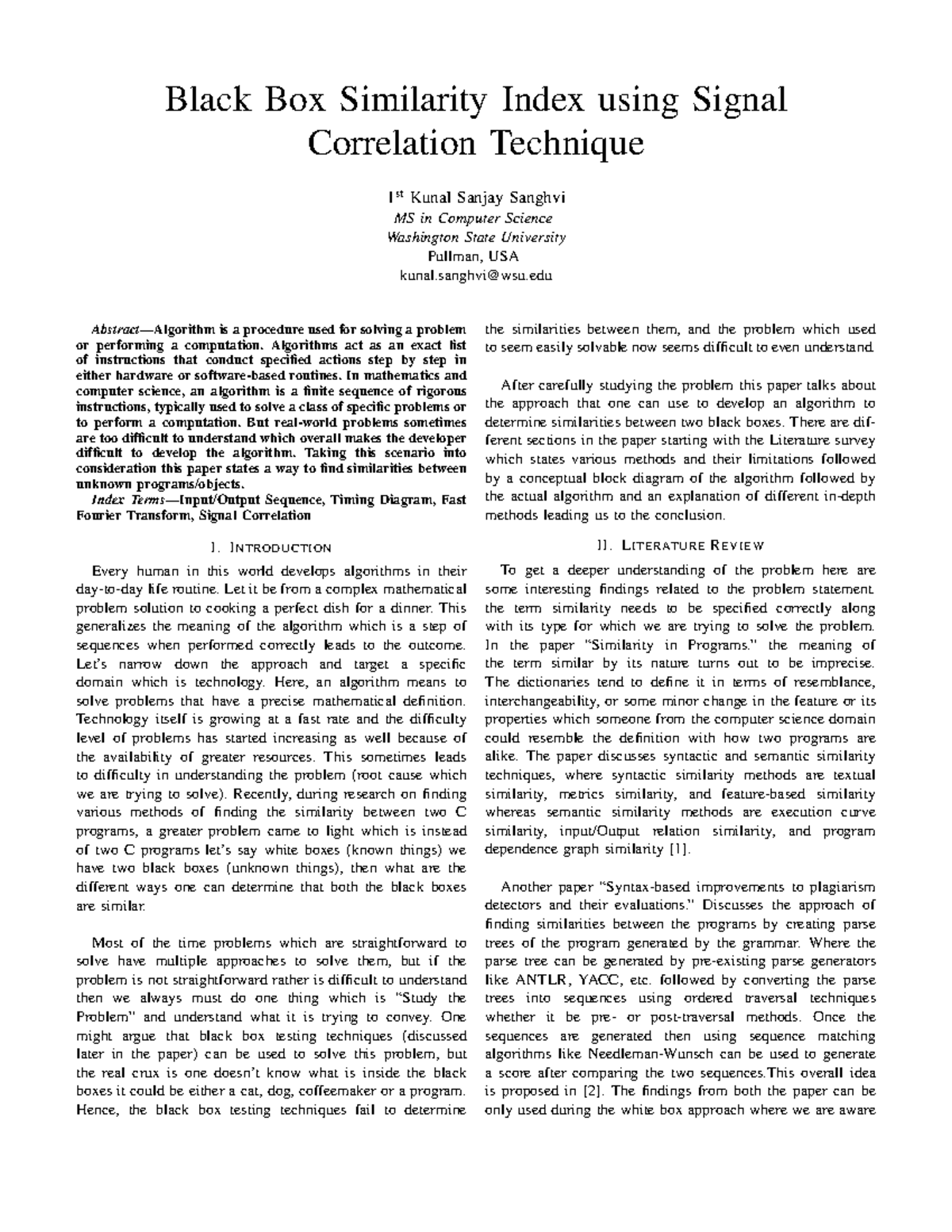 CPT S 515 Paper - Black Box Similarity Index using Signal Correlation ...
