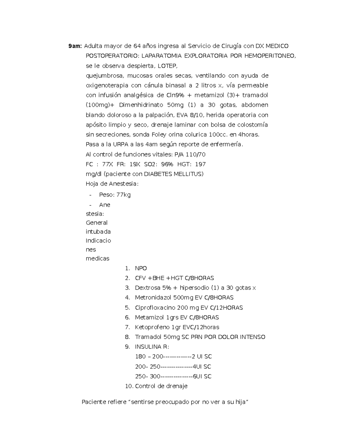 Limdo - APUNTES - 9am: Adulta mayor de 64 años ingresa al Servicio de ...