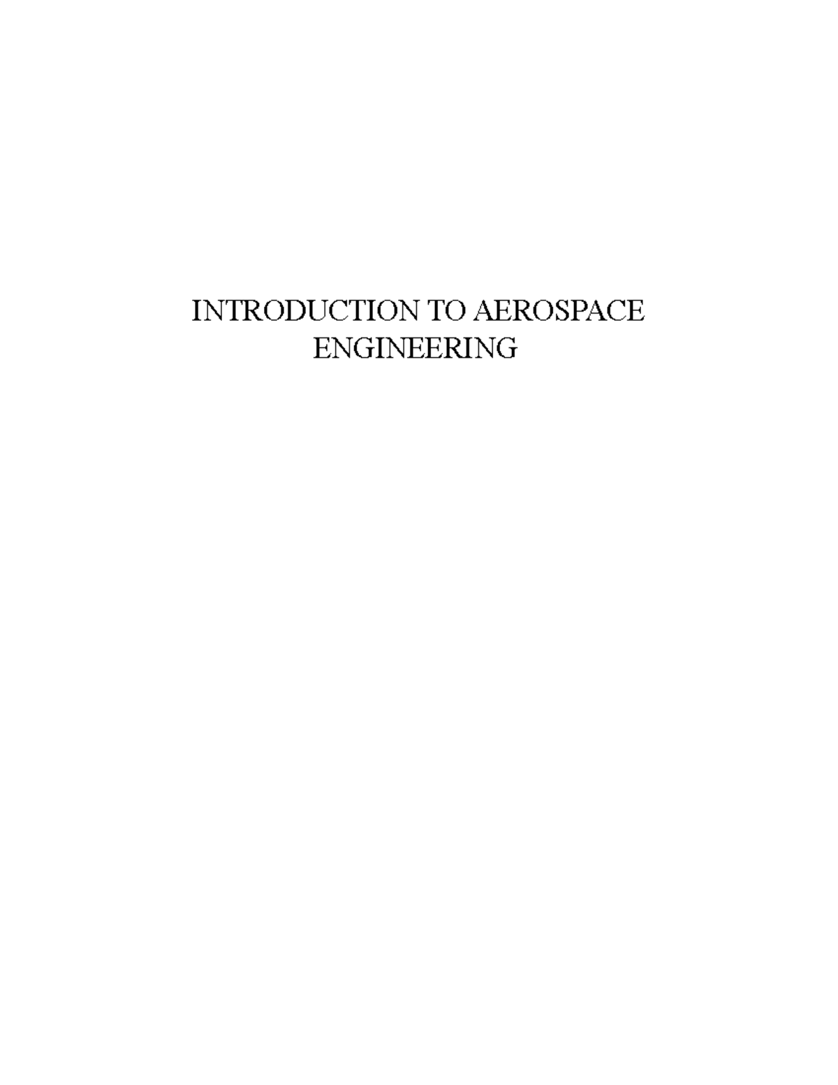 Aerospace engineering super notes - INTRODUCTION TO AEROSPACE ...