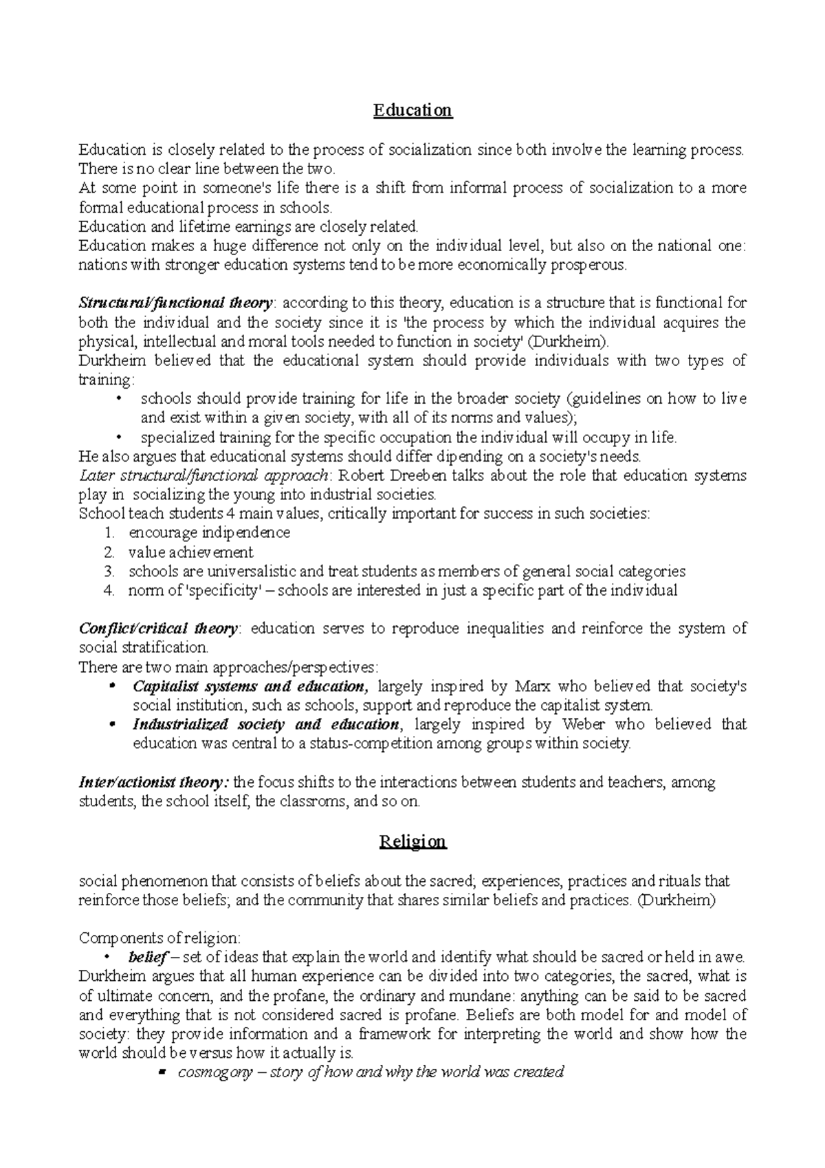 George Ritzer, Introduction to Sociology - Education Education is ...