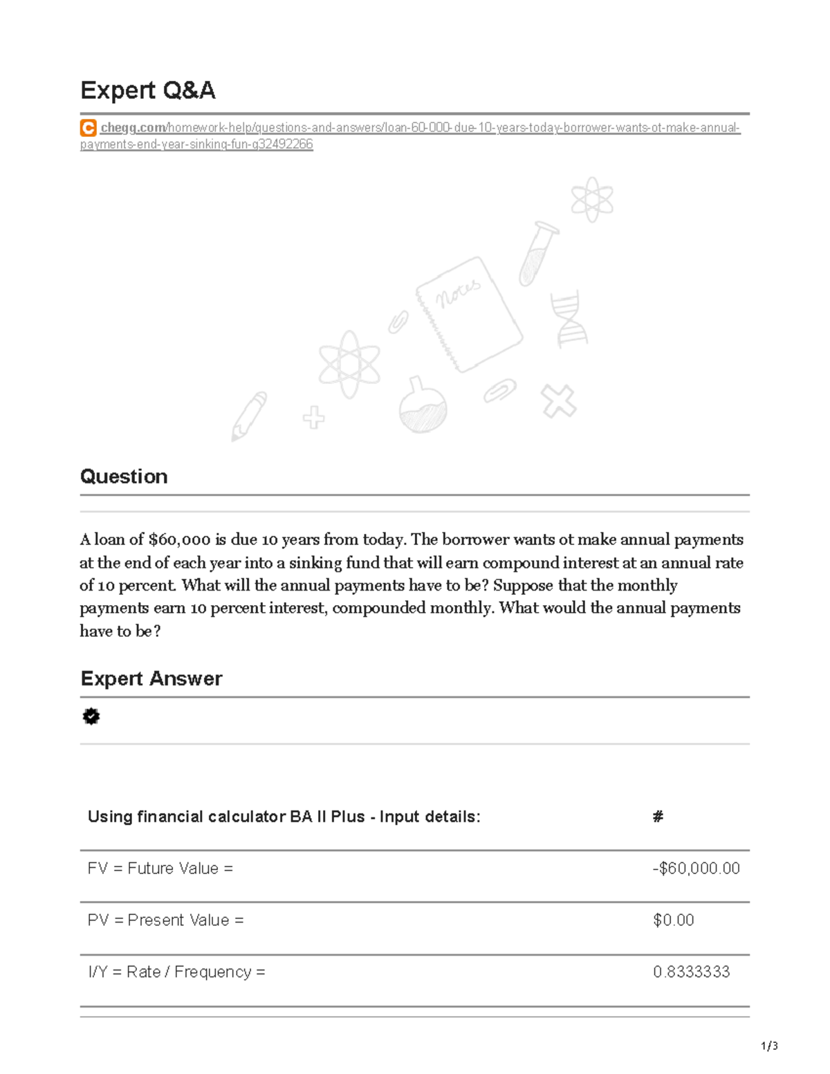 Chegg.com-Expert Qamp A (23) - 1/ Expert Q&A - Studocu
