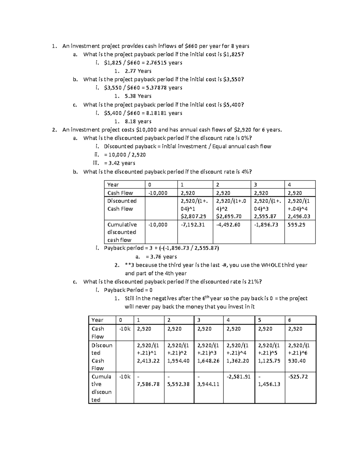 Exam 4 Practice Problems - Mc Graw Hill - An investment project provides cash inflows of $660 ...
