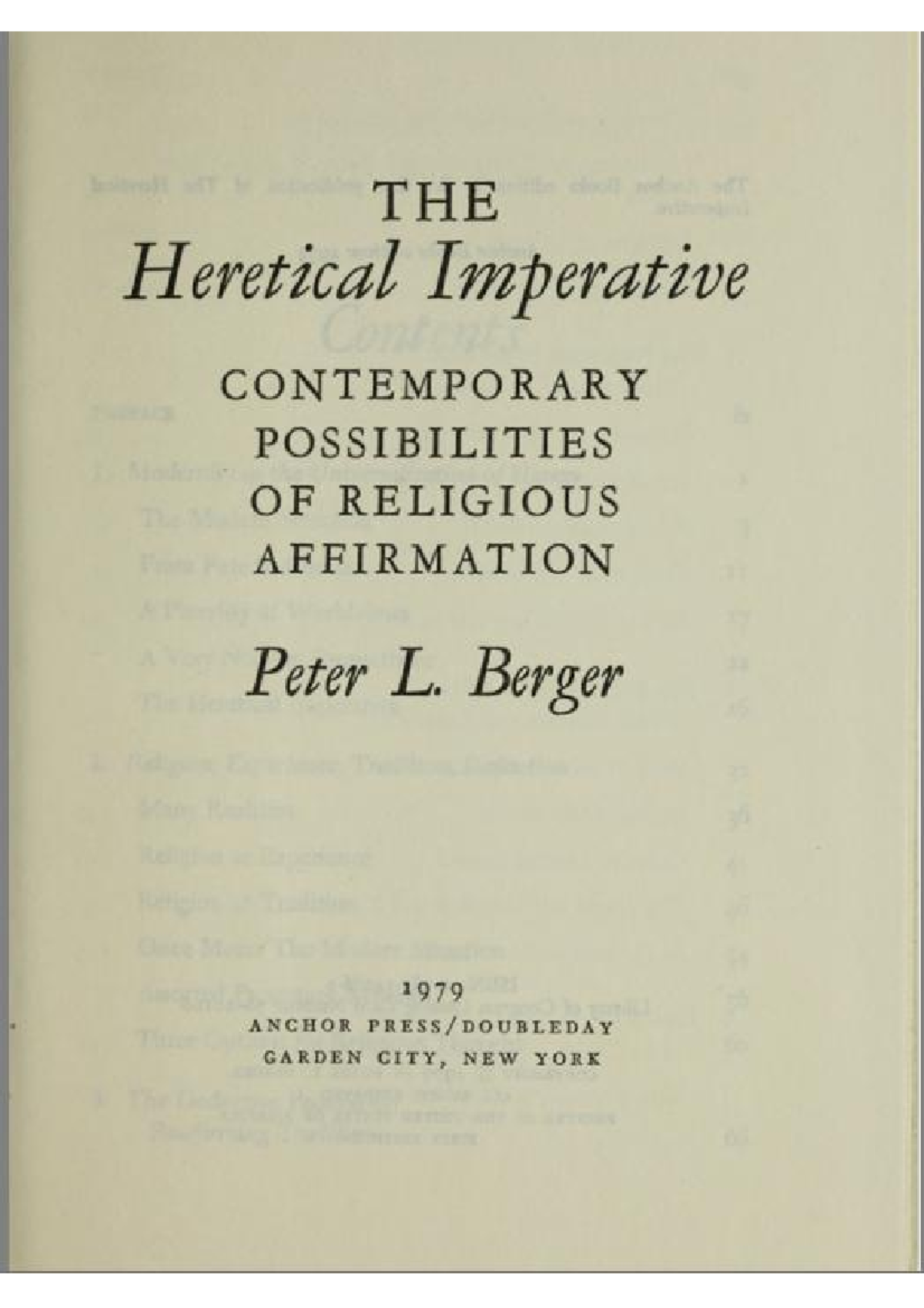 Berger From Fate to Choice - Studocu