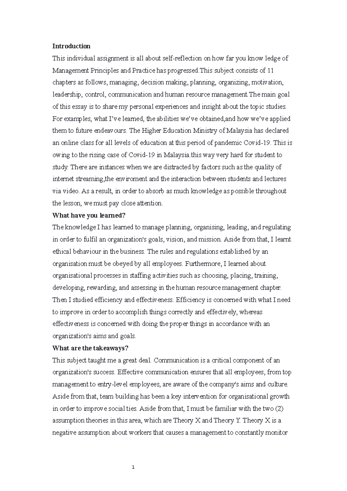 practice material management - Introduction This individual assignment ...