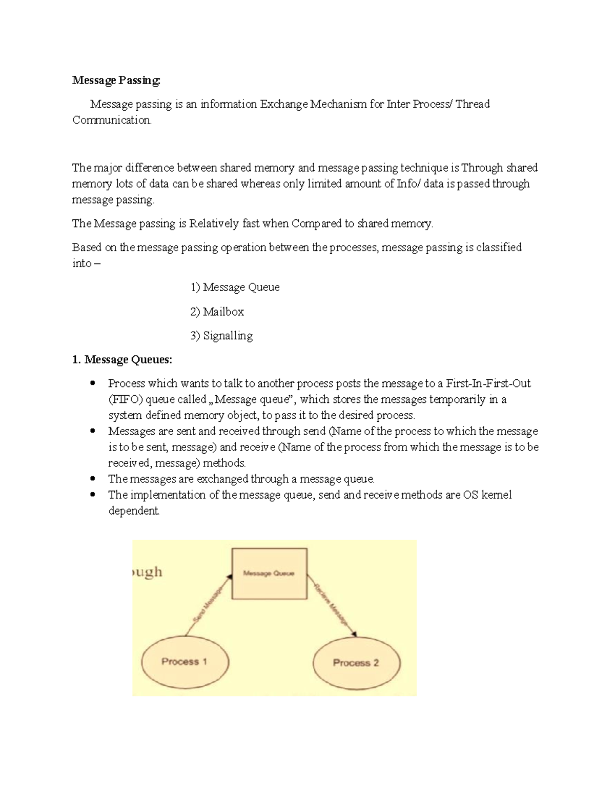 Message Passing - Embedded system - Message Passing: Message passing is an information Exchange ...