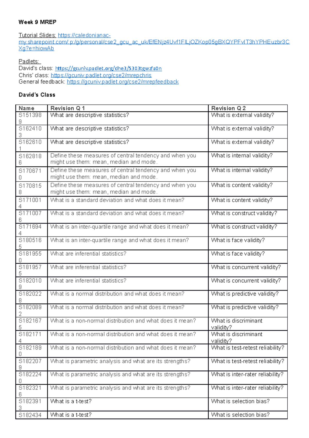 MREP Sample/practice exam May 2019, questions - Week 9 MREP Tutorial ...