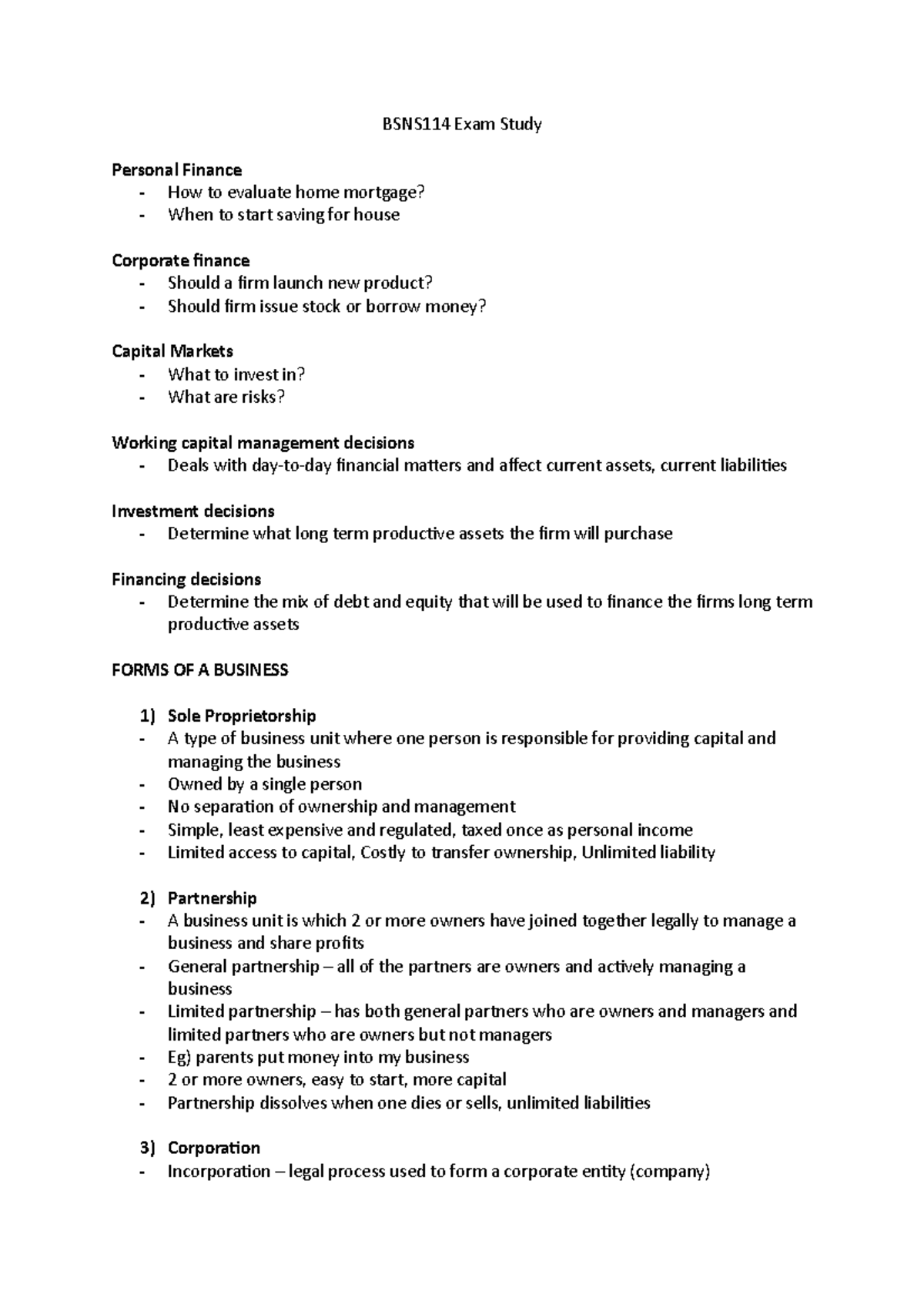 BSNS114 exam study - BSNS114 Exam Study Personal Finance - How to ...