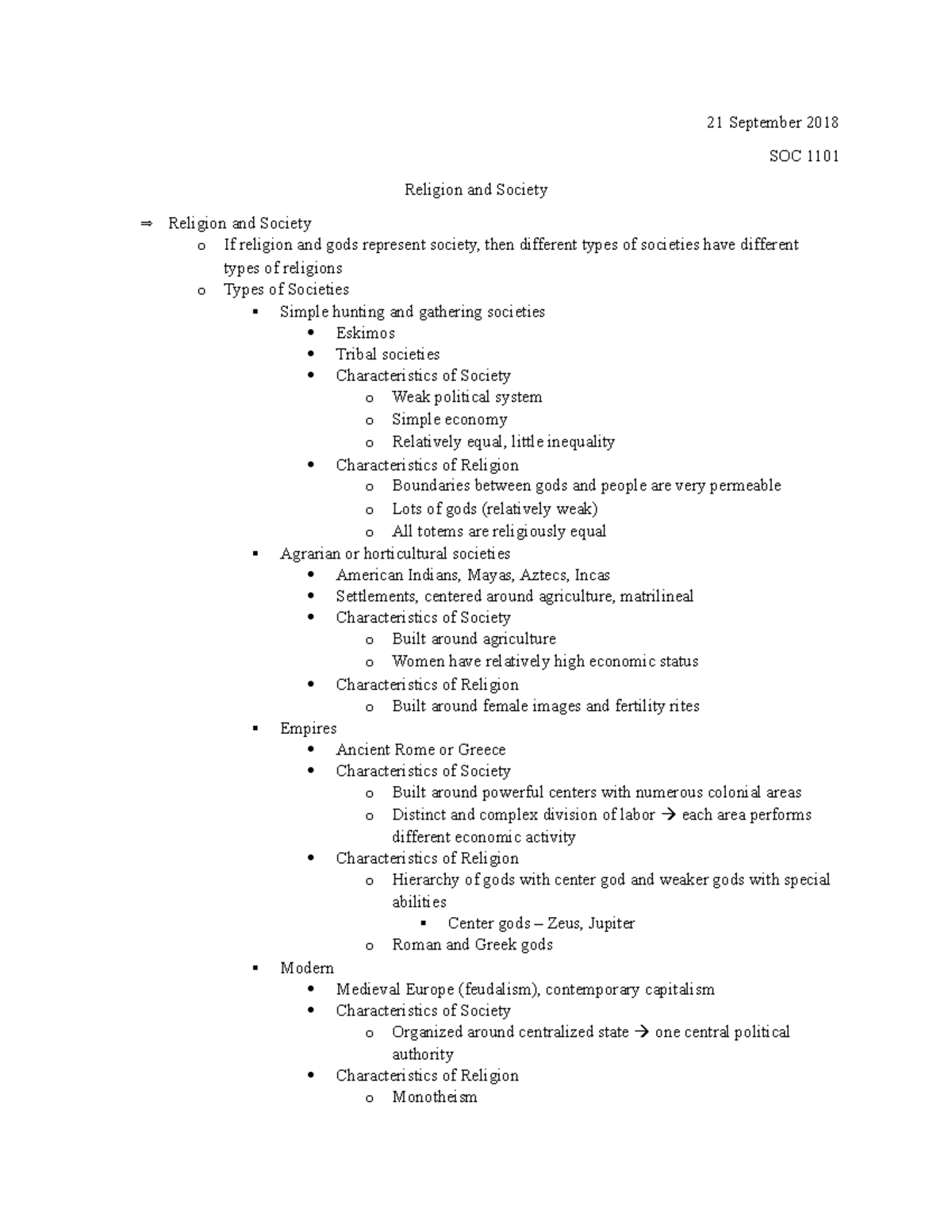21 September - Society and Religion, Deviance and Crime - 21 September ...