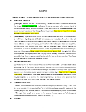 Hodari v. California case brief criminal procedure - 1 HEADING ...