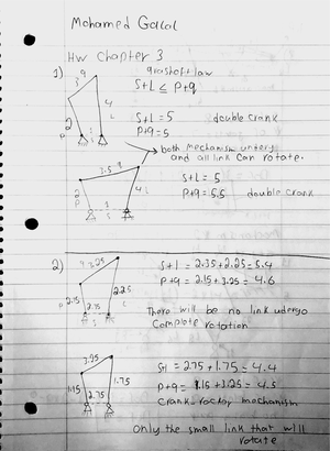 Homework 3 - Math Lab code. Input and output - ME 231 Mechanical ...