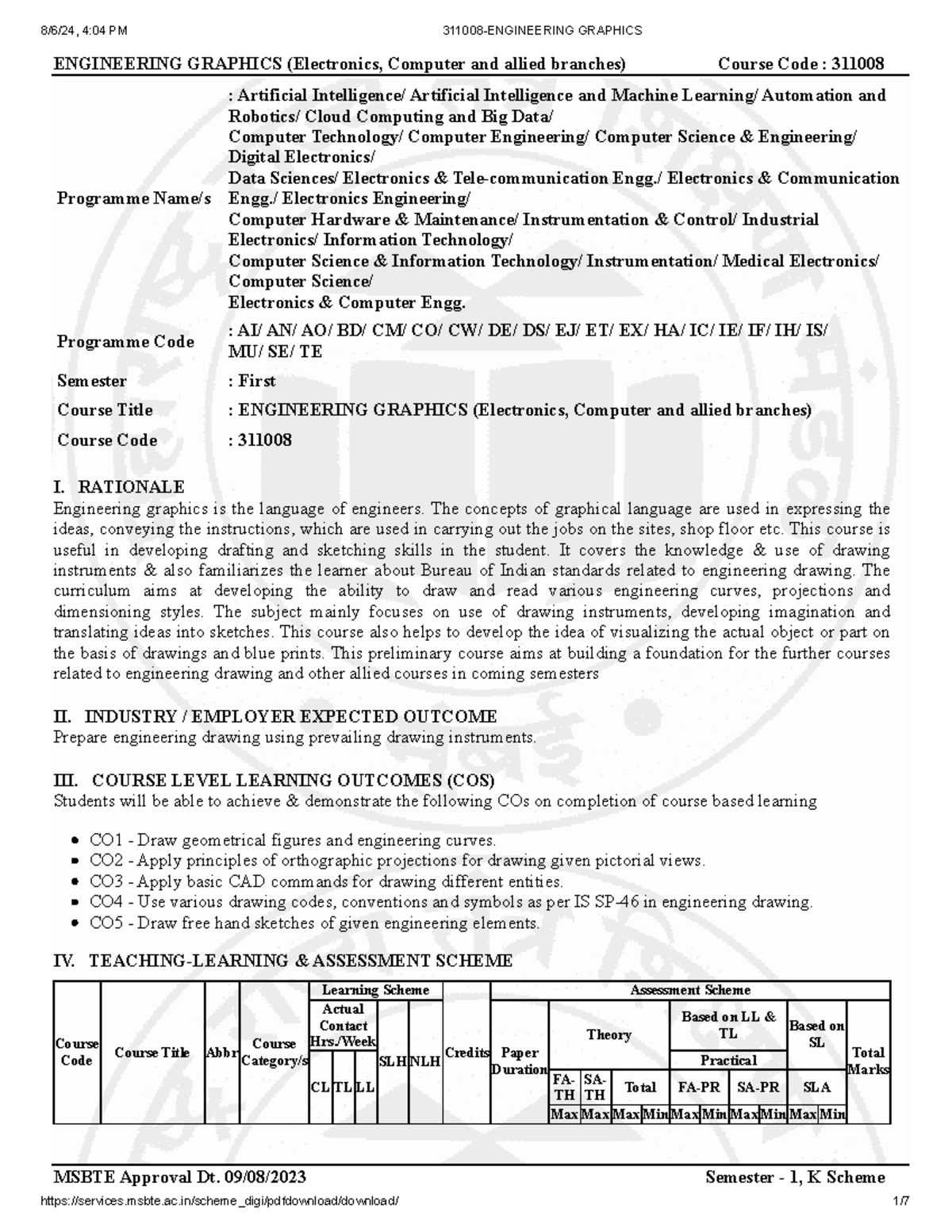 311008- Engineering Graphics - ENGINEERING GRAPHICS (Electronics ...