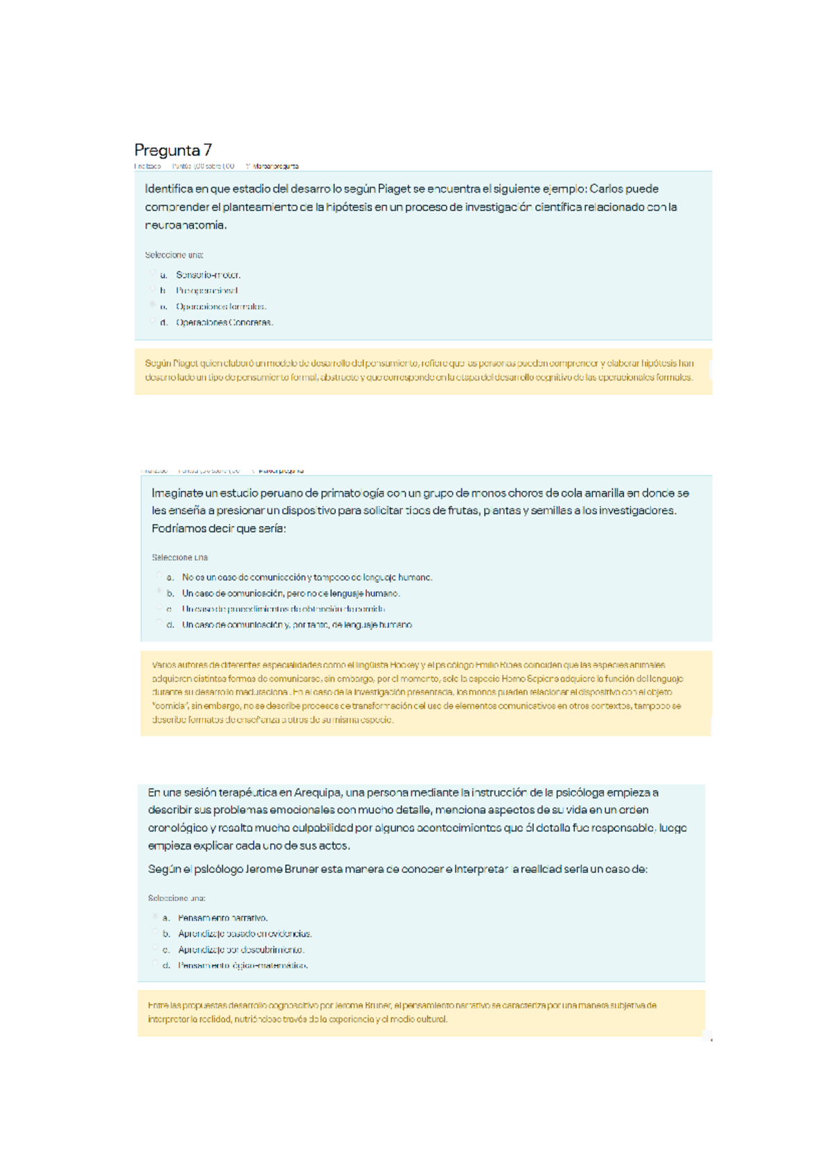 Autoeva 01-pc2 - Procesos Cognitivos 2: Superiores - Studocu