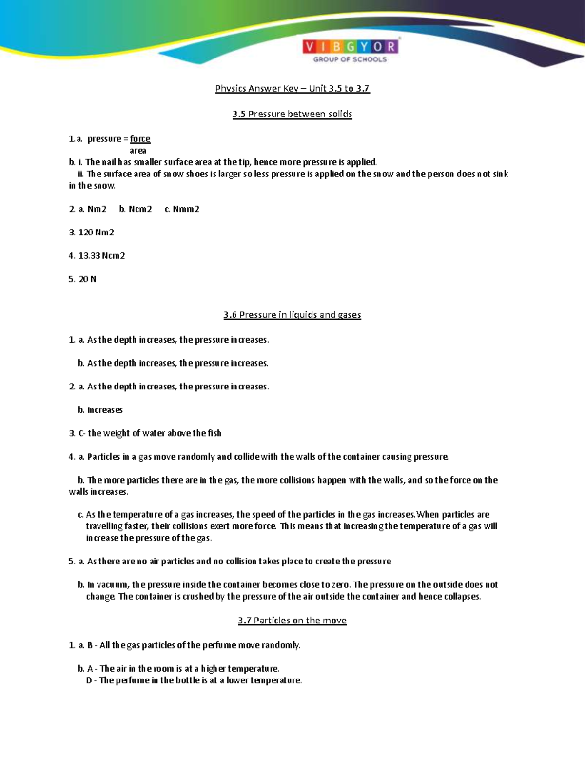 Physics Answer Key book 8 Unit 3.5- 3 - Physics Answer Key – Unit 3 to ...