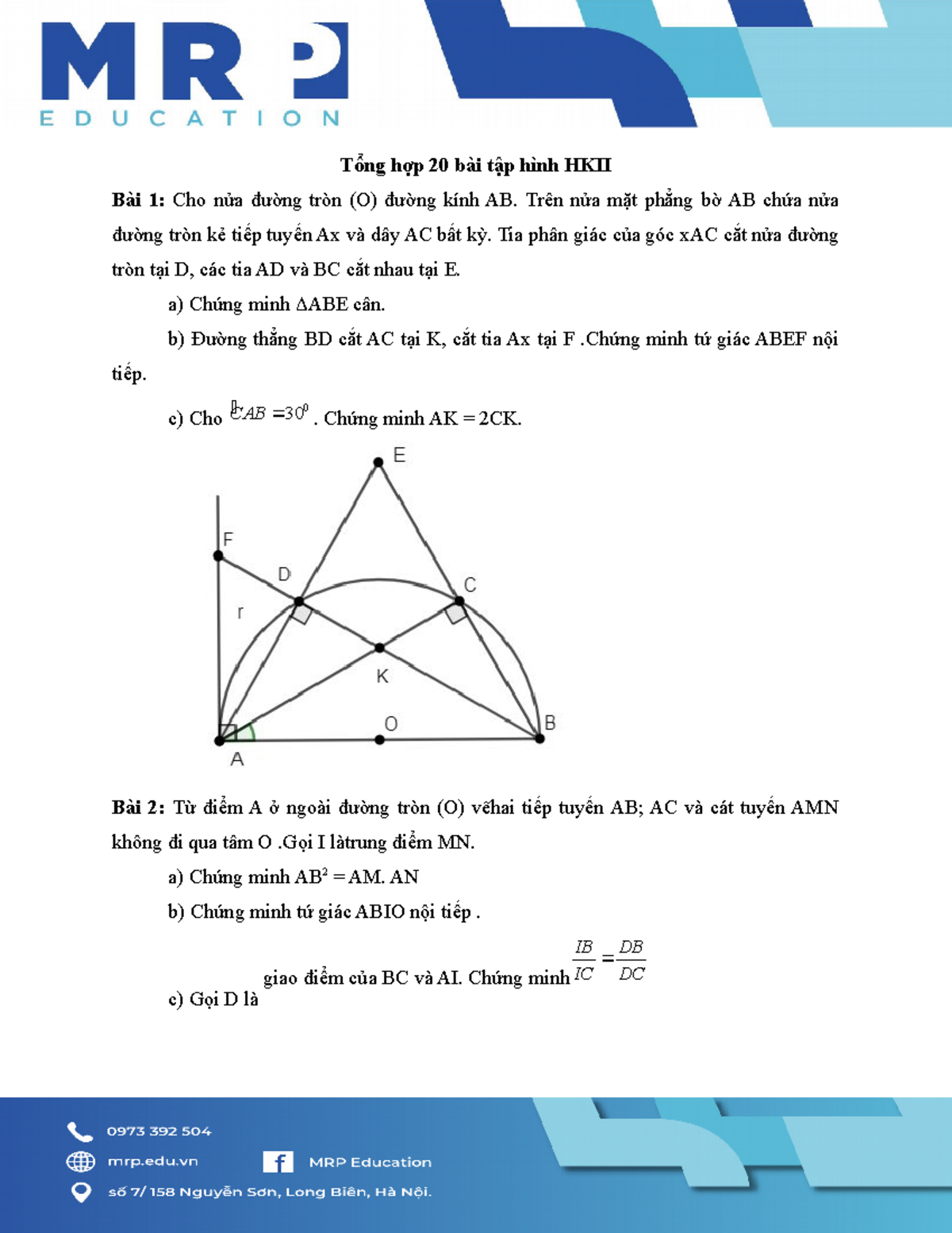 Tổng hợp 20 bài tập hình HKII có hình vẽ - Tổng hợp 20 bài tập hình ...