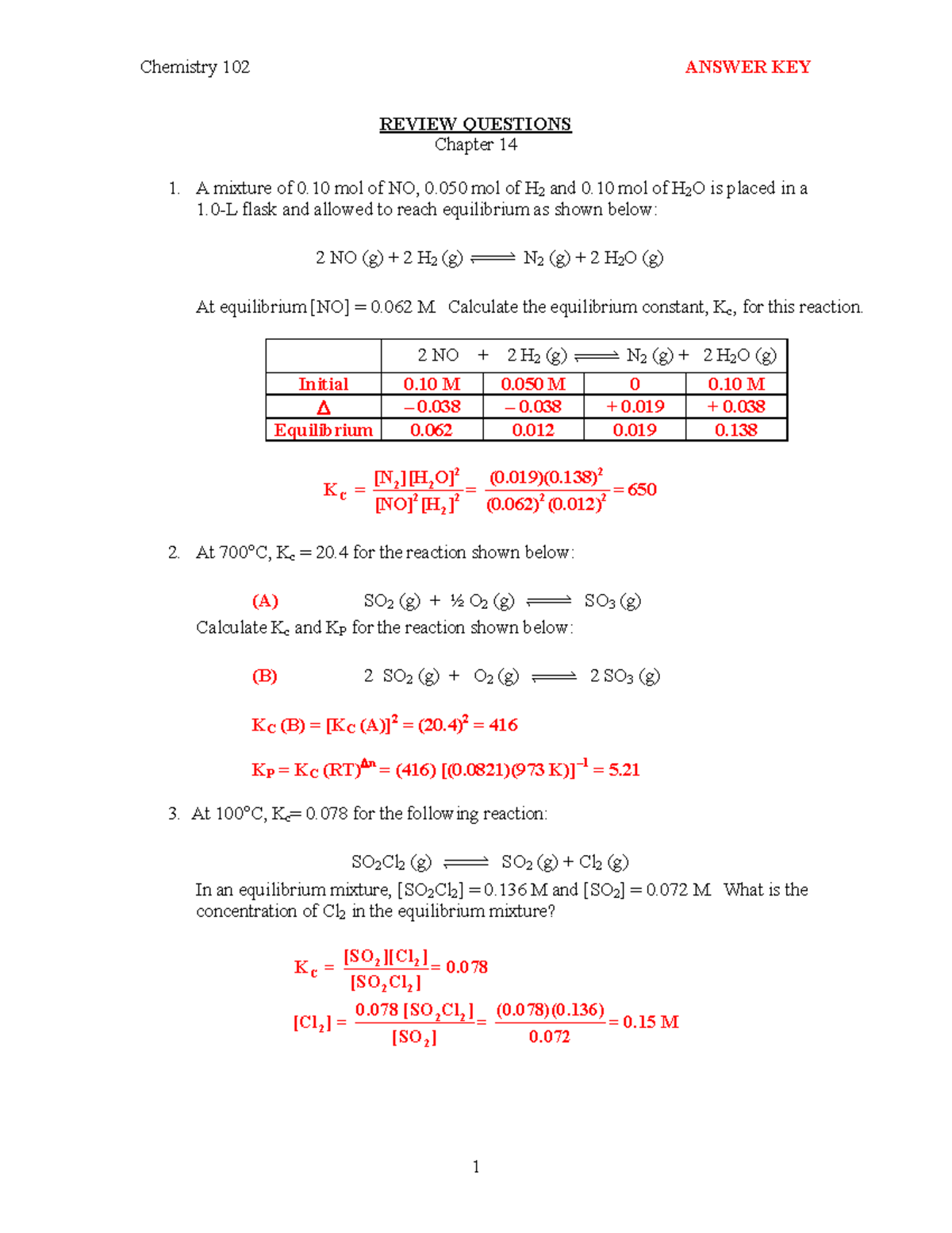 Userdata paziras Chem102 Review 14ANS - Chemistry 102 ANSWER KEY REVIEW ...