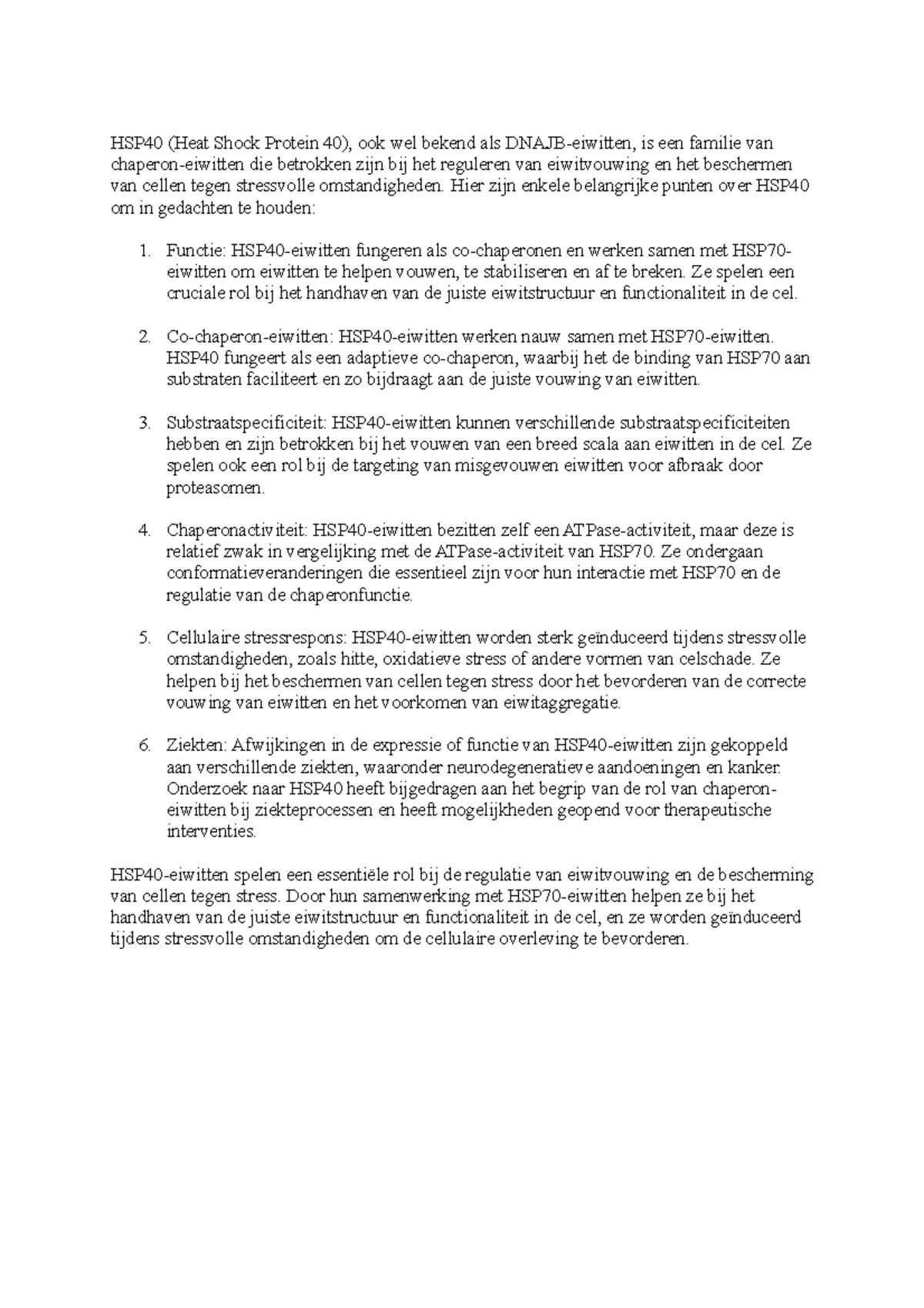 Hsp40 - HSP40 (Heat Shock Protein 40), ook wel bekend als DNAJB ...