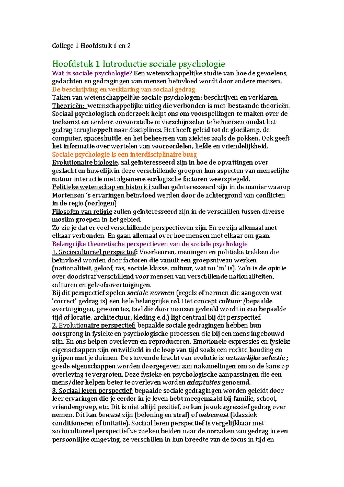 Samenvatting Social Psychology Douglas T. Kenrick, Steven L. Neuberg ...