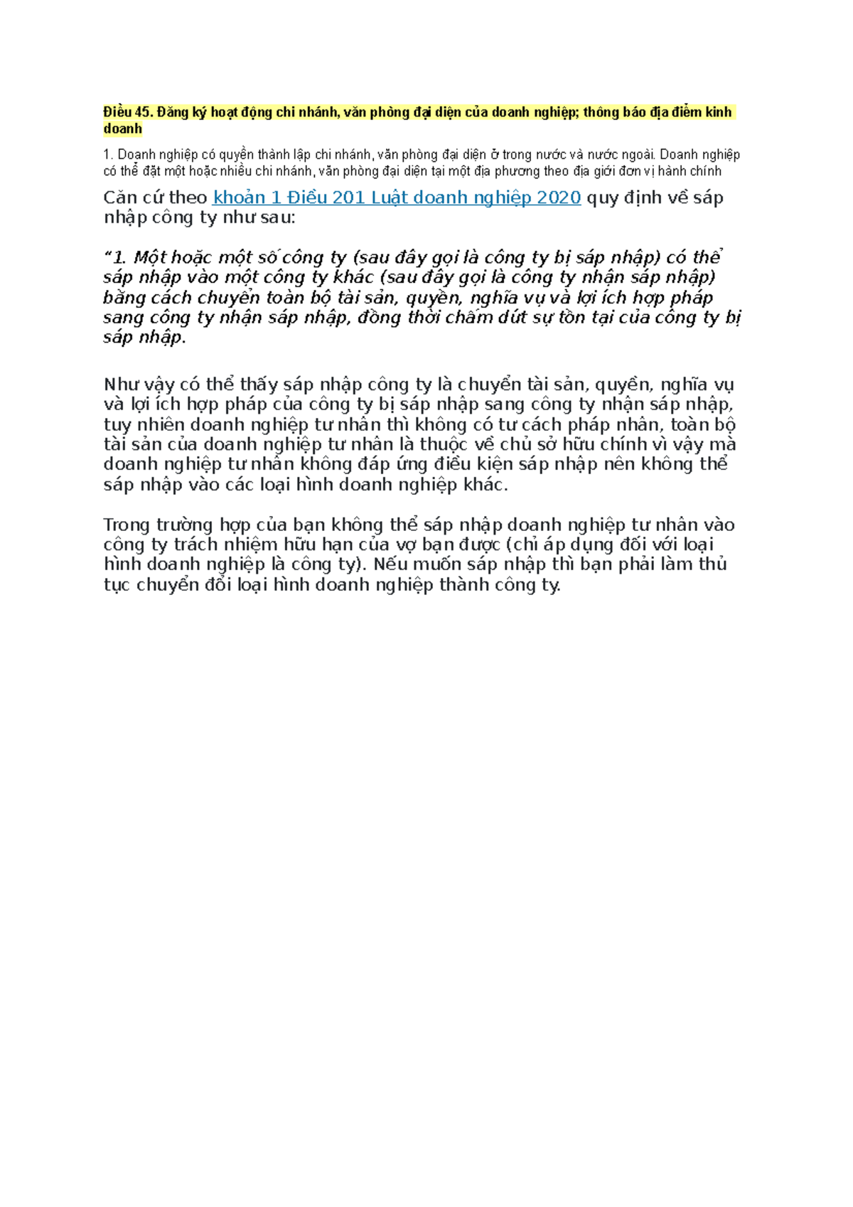 LKD - Này up để tải tài liệu - Điều 45. Đăng ký hoạt động chi nhánh ...