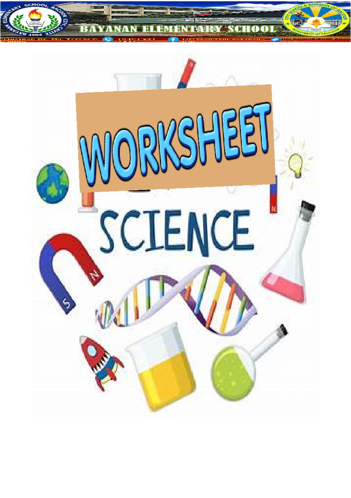Cabarrubias Science Worksheet Q1 W2 - WORKSHEET IN SCIENCE GRADE 6 ...