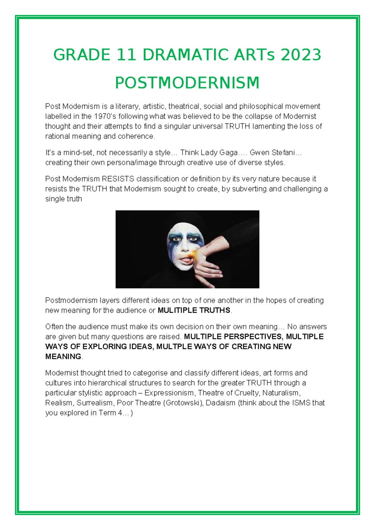 Po Mo Notes 2023 for Grade 11's - GRADE 11 DRAMATIC ARTs 2023 ...