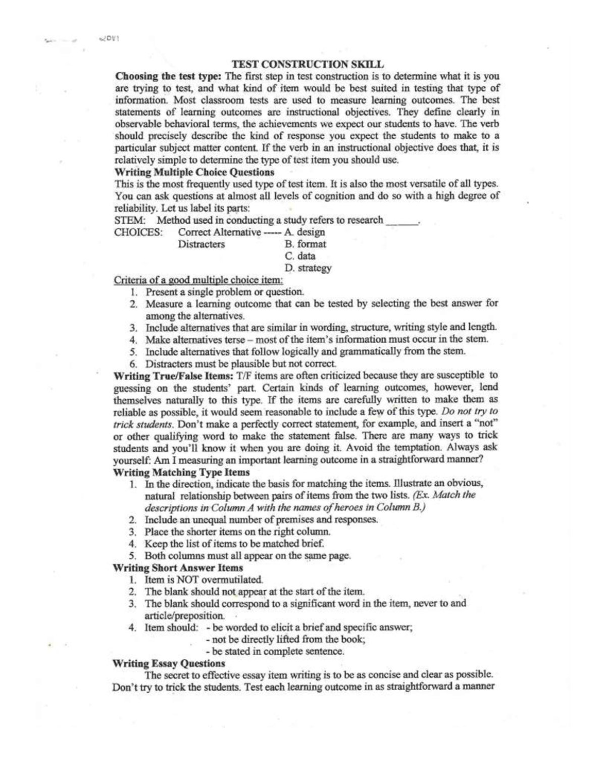 Module-10.1 Guideline-for-Constructing-Effective-Test-Item - Accounting ...