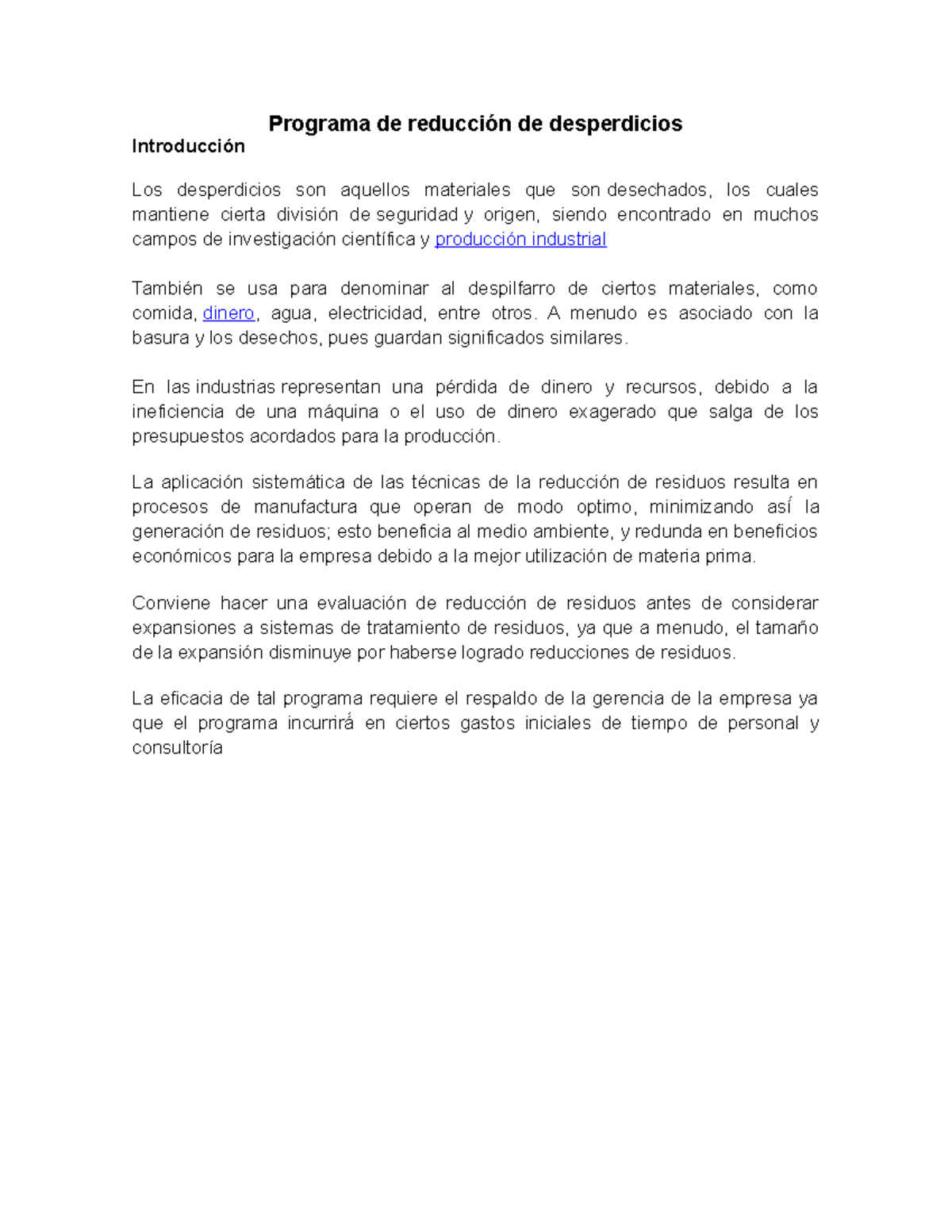 PPexperiencia 3P - 3eer tabaio final - Programa de reducción de ...