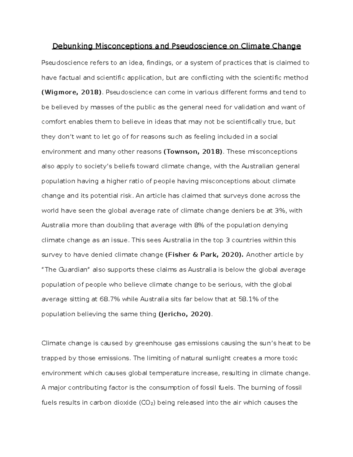 PHYS1160 Short Report 2 - Debunking Misconceptions and Pseudoscience on ...